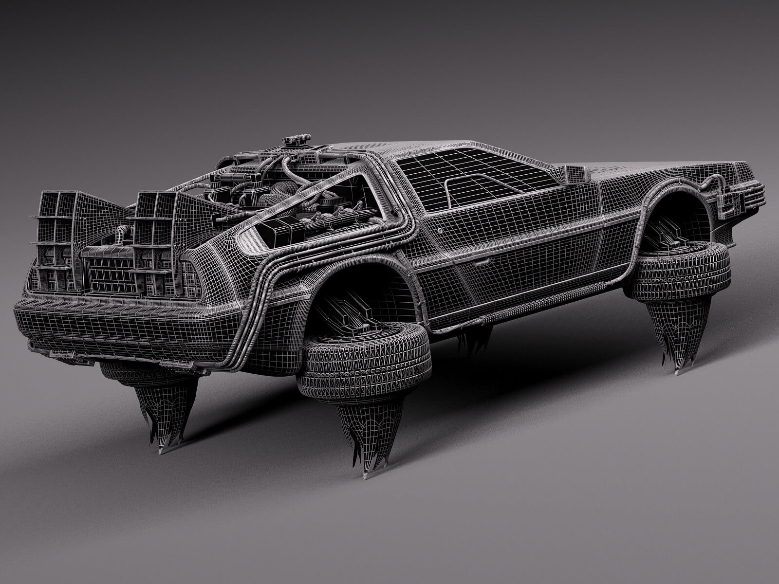 Back To The Future 2 DeLorean - 3D Model by SQUIR