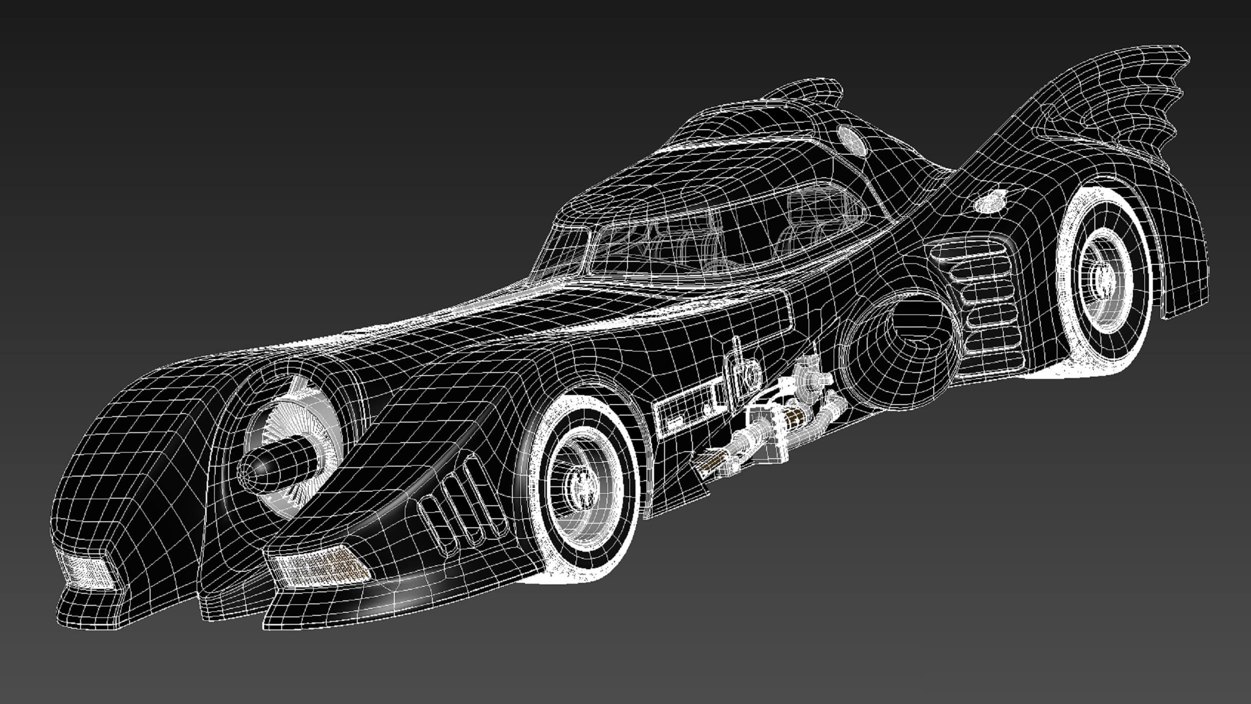 Batmobile 1989 Jet Car - 3D Model by SQUIR