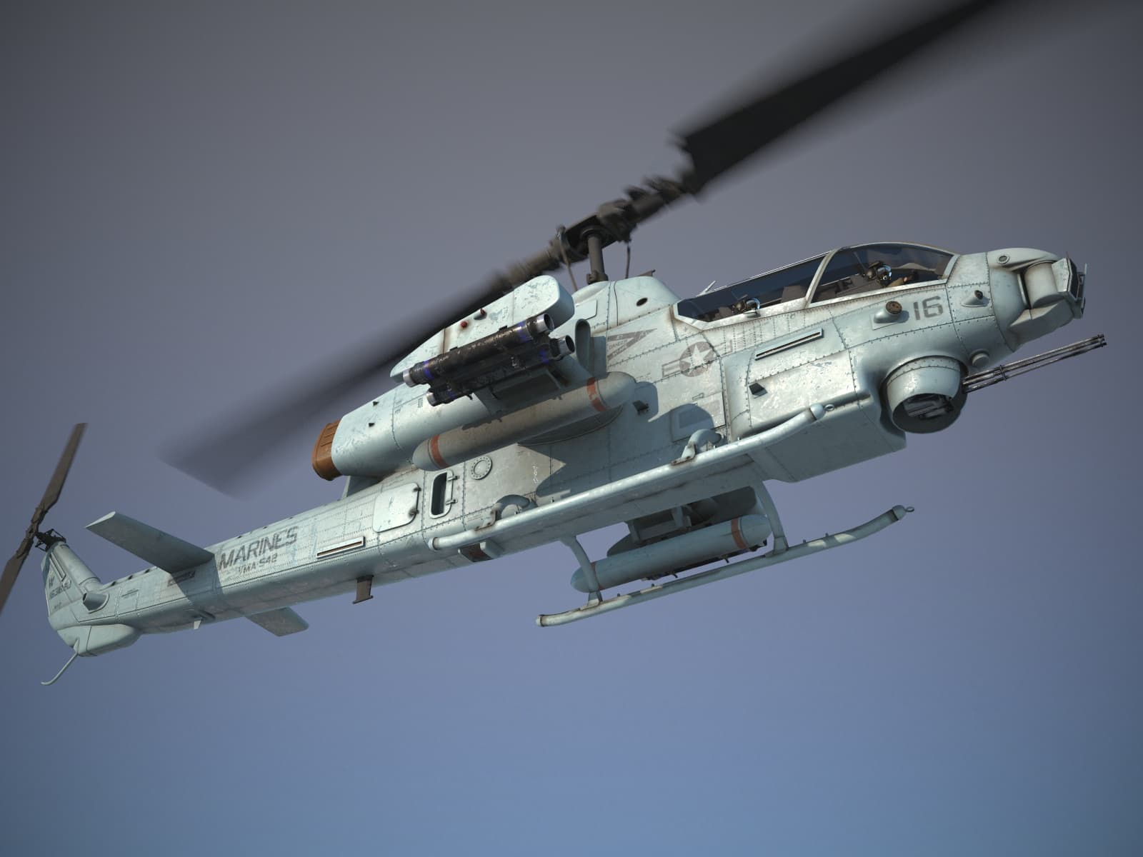 Bell AH-1W Super Cobra 3D Model by SQUIR