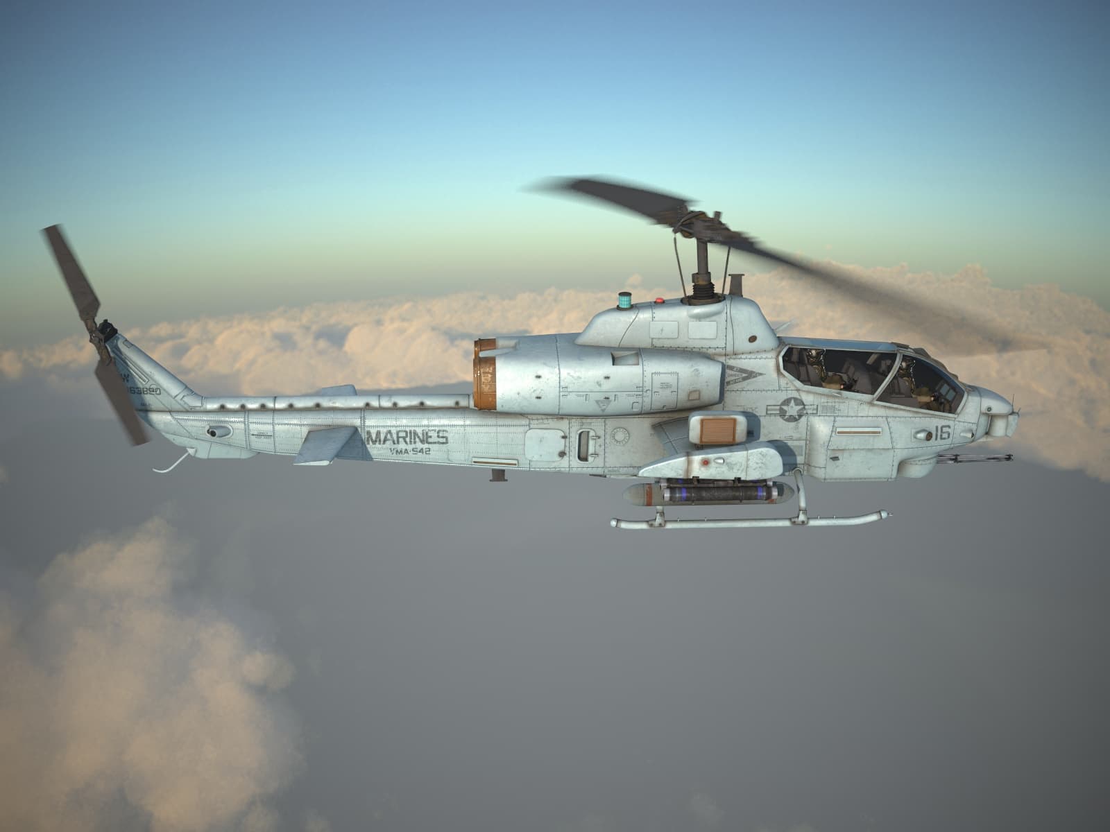 Bell AH-1W Super Cobra 3D Model by SQUIR