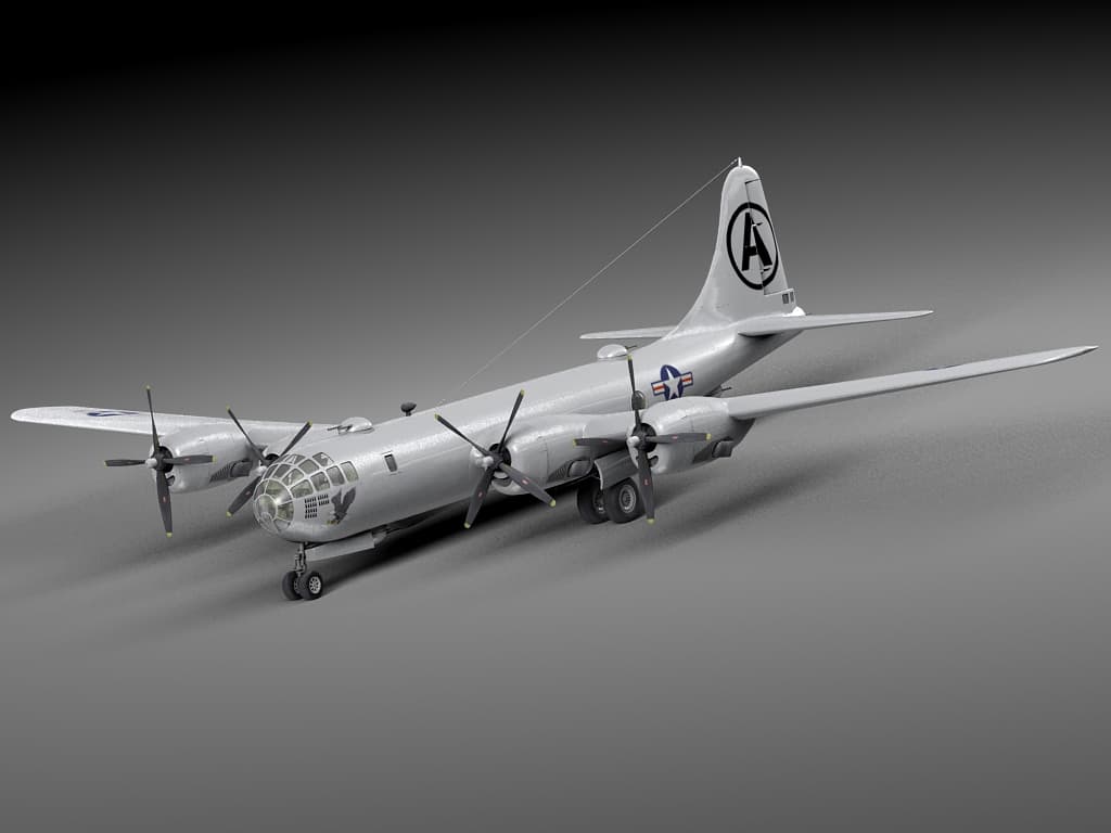 Boeing B-29 Superfortress Bomber 3D Model by SQUIR