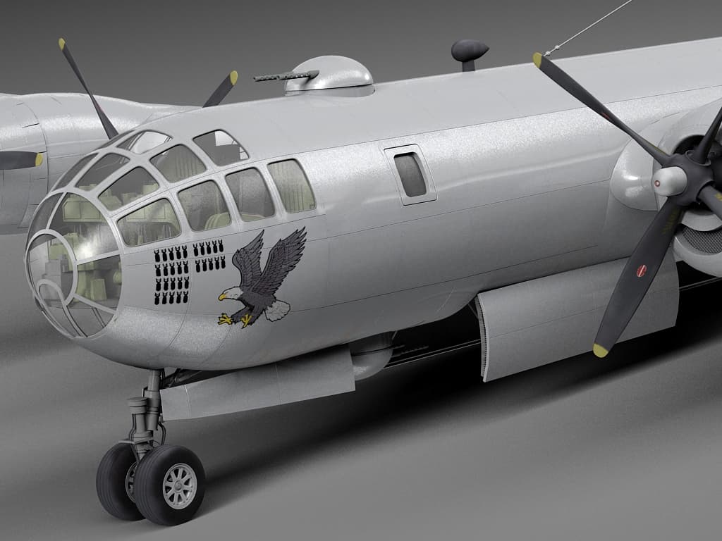 Boeing B-29 Superfortress Bomber 3D Model by SQUIR