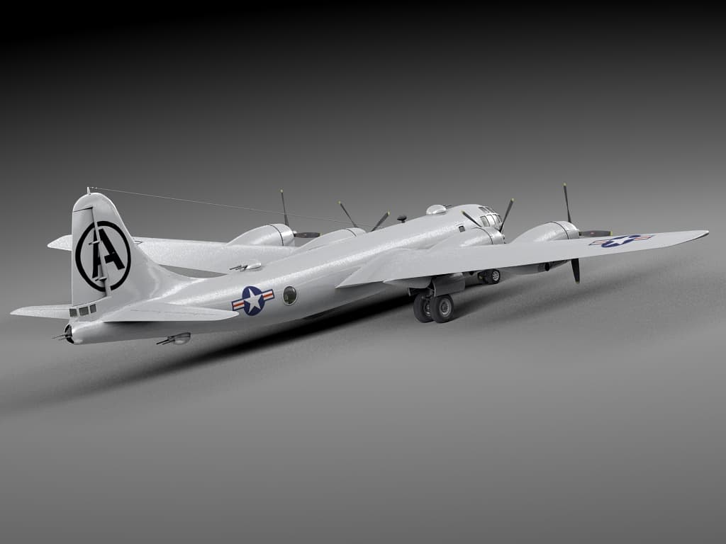 Boeing B-29 Superfortress Bomber 3D Model by SQUIR