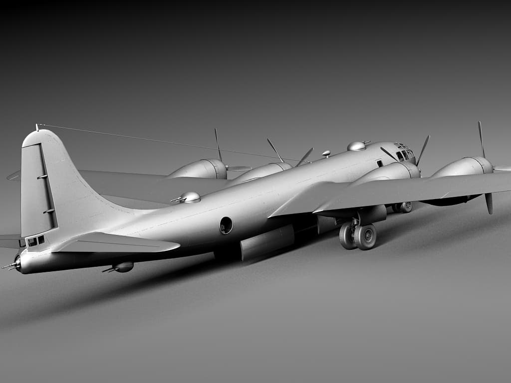 Boeing B-29 Superfortress Bomber 3D Model by SQUIR
