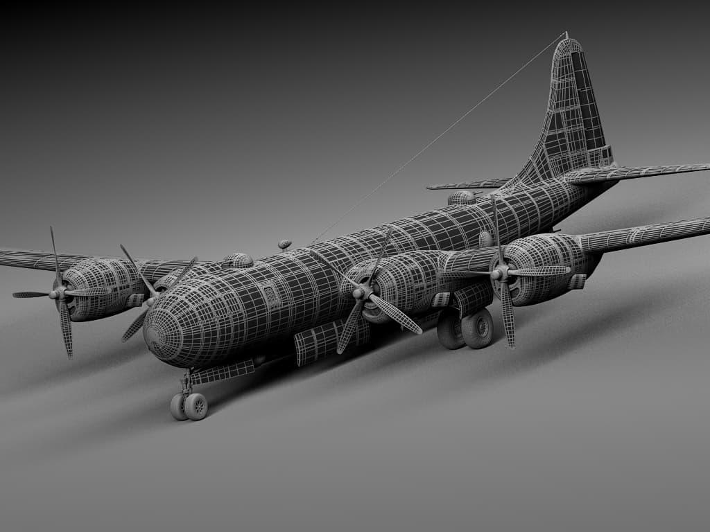 Boeing B-29 Superfortress Bomber 3D Model by SQUIR