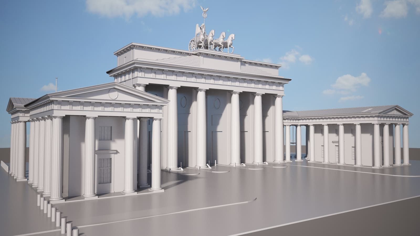 Brandemburg Berlin Gate - 3D Model by SQUIR