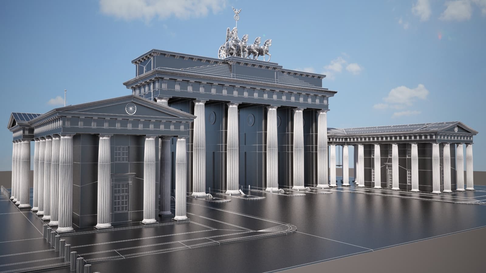 Brandemburg Berlin Gate - 3D Model by SQUIR