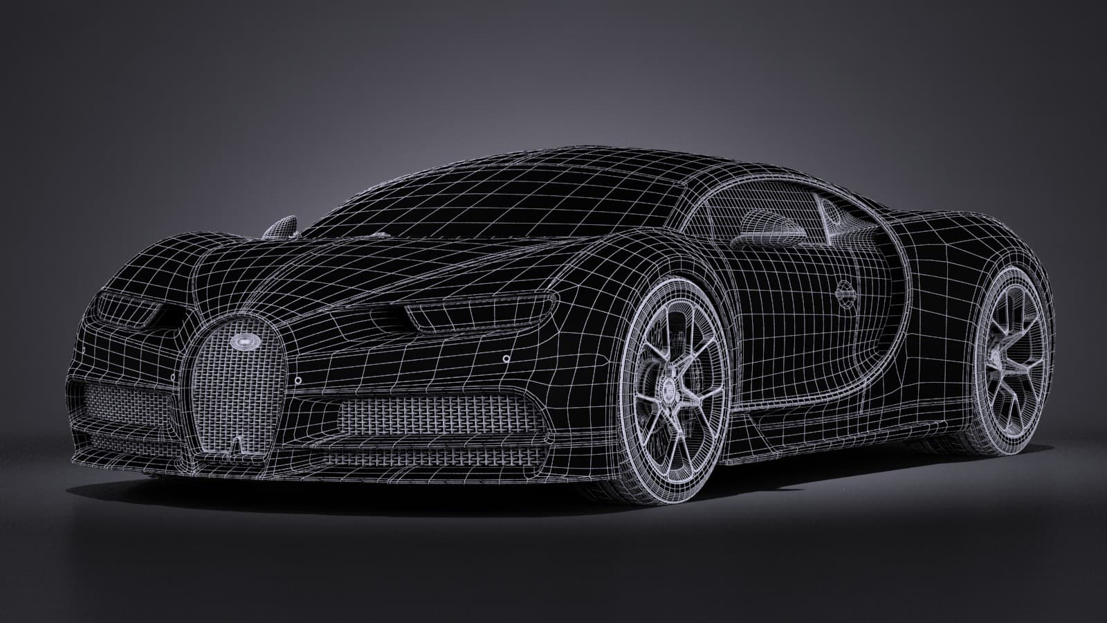 Bugatti Chiron 2017 - 3D Model by SQUIR