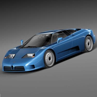 Bugatti Eb110 1991-1995 3D Model by SQUIR