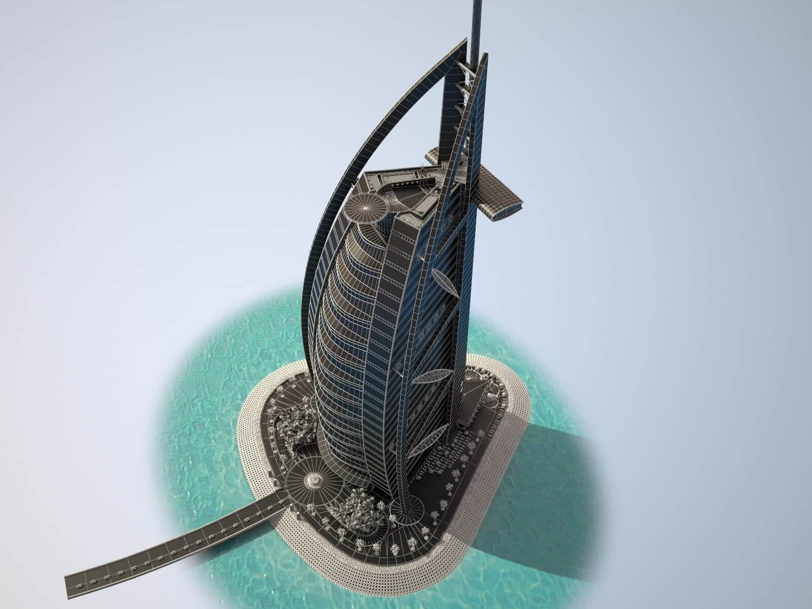 Burj Al Arab Hotel - 3D Model by SQUIR