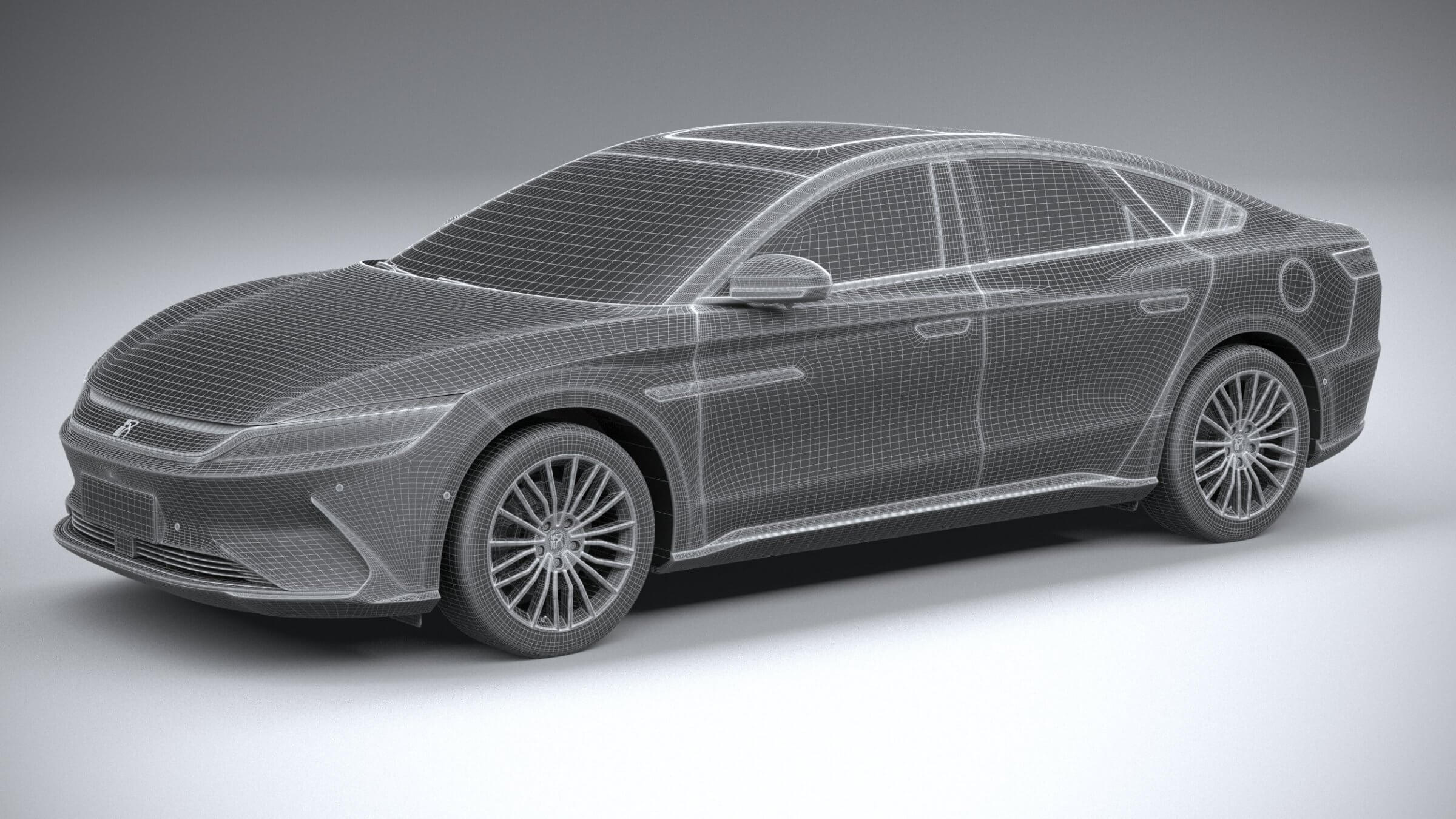 BYD Han 2023 - 3D Model by SQUIR