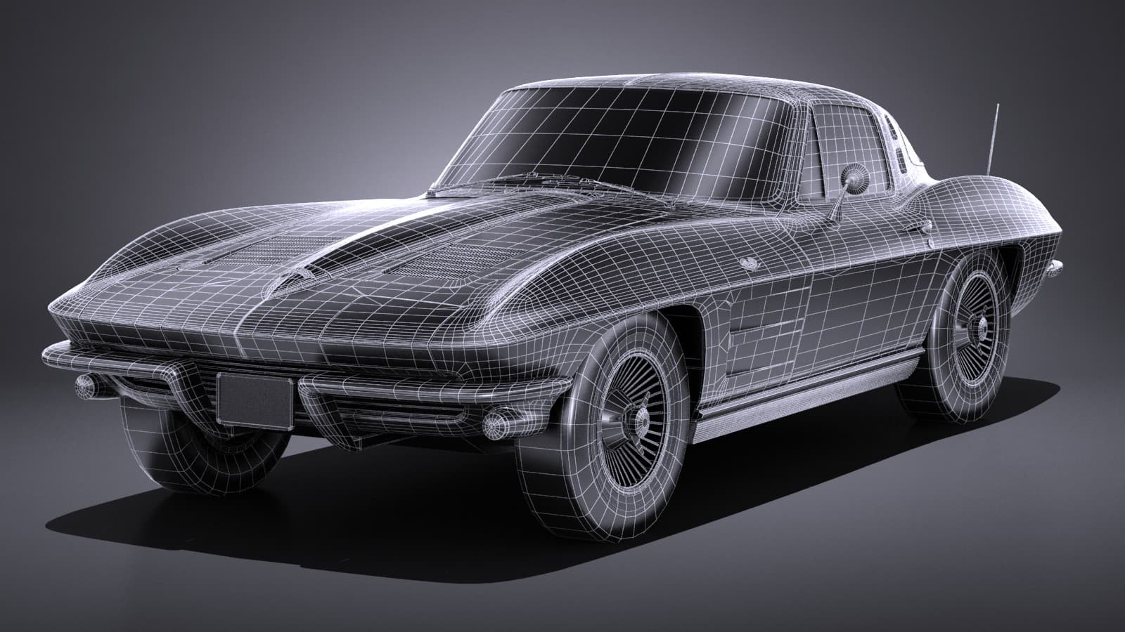 Chevrolet Corvette C2 1963 - 3D Model by SQUIR