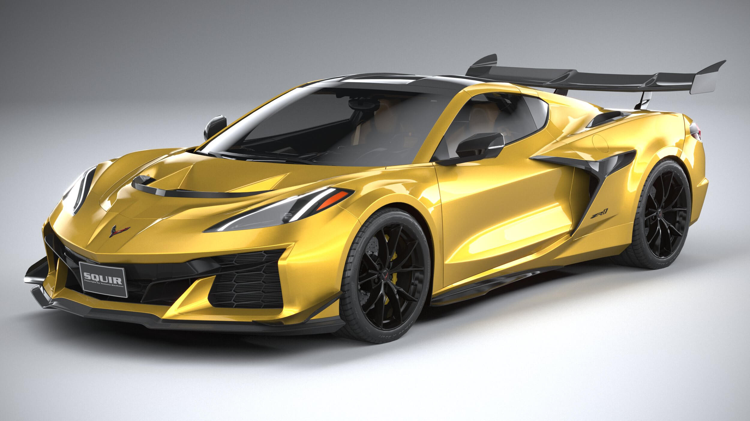 Corvette ZR1 2025 Low-Poly 3D Model by SQUIR