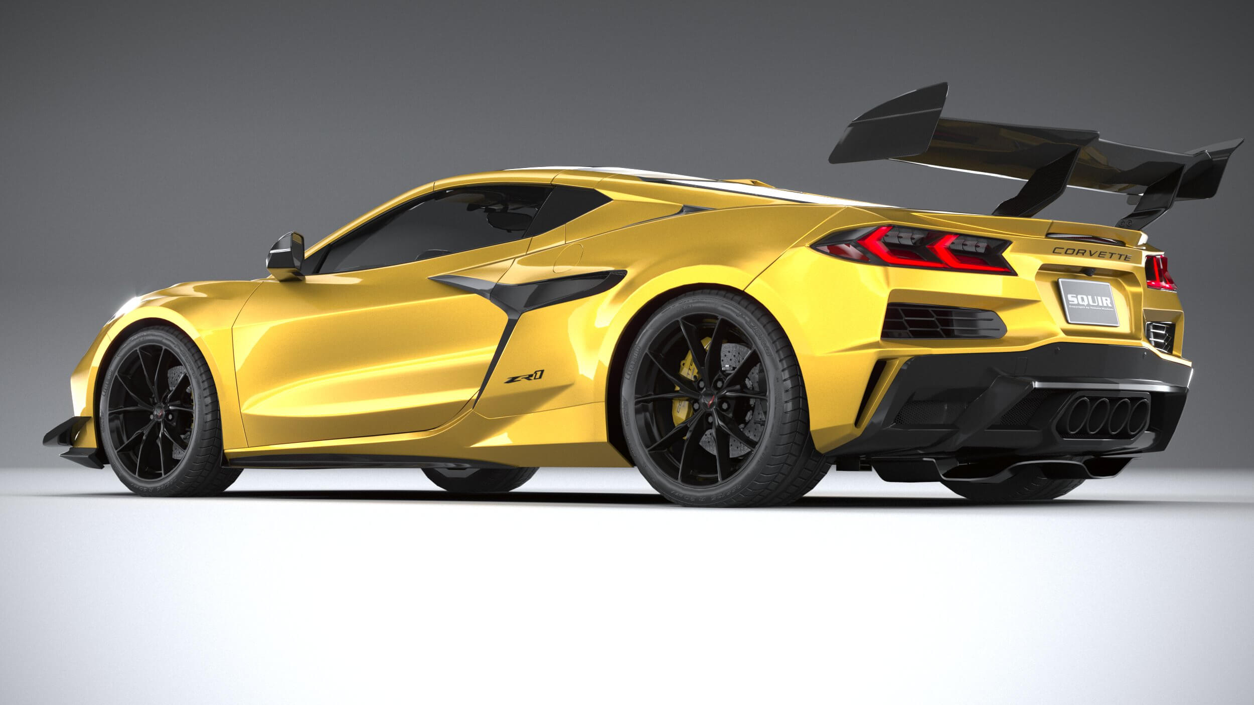 Corvette ZR1 2025 Low-Poly 3D Model by SQUIR