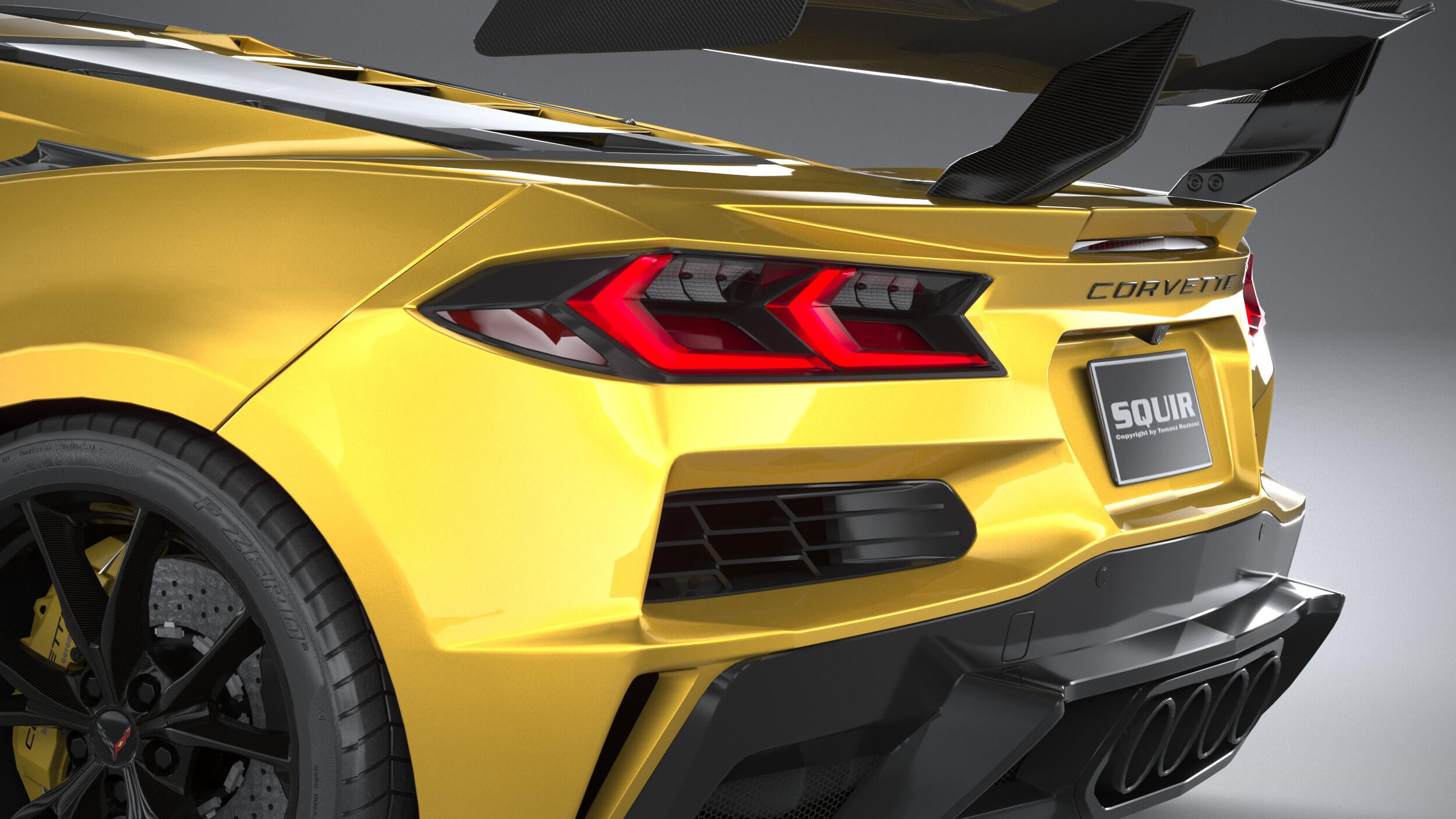 Corvette ZR1 2025 Low-Poly 3D Model by SQUIR