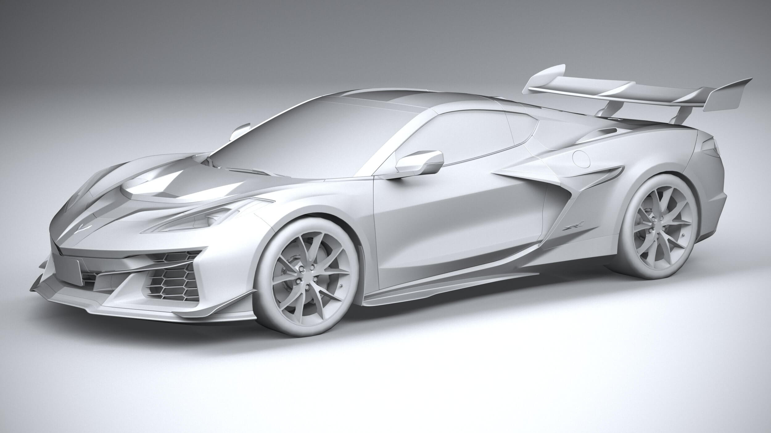 Corvette ZR1 2025 Low-Poly 3D Model by SQUIR