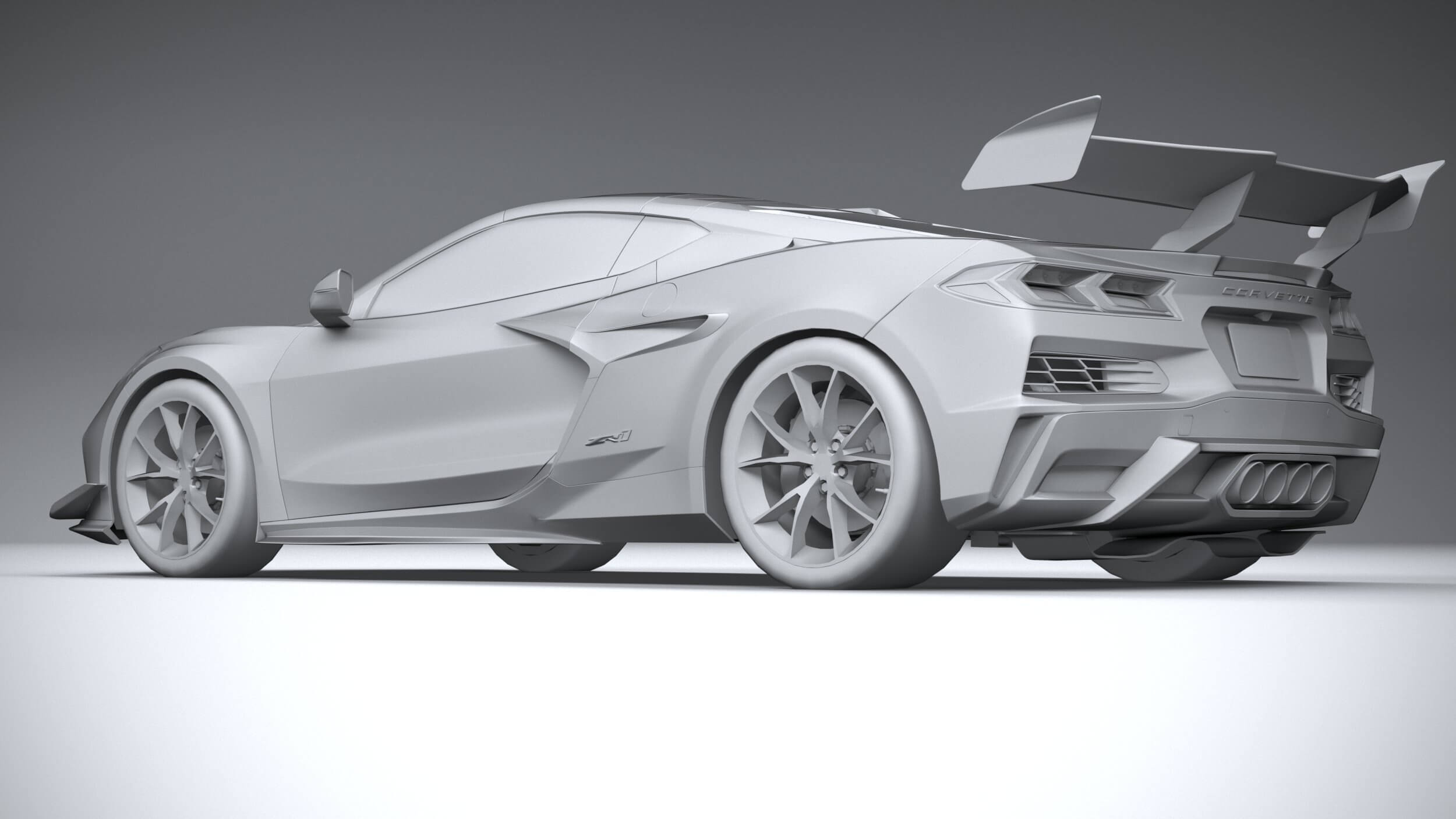 Corvette ZR1 2025 Low-Poly 3D Model by SQUIR