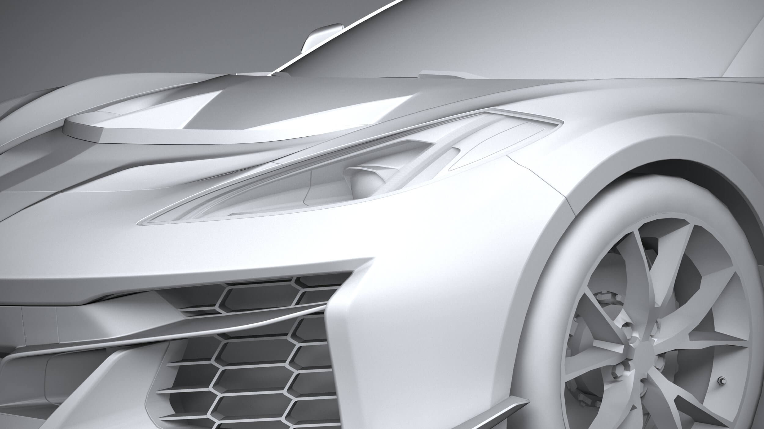 Corvette ZR1 2025 Low-Poly 3D Model by SQUIR