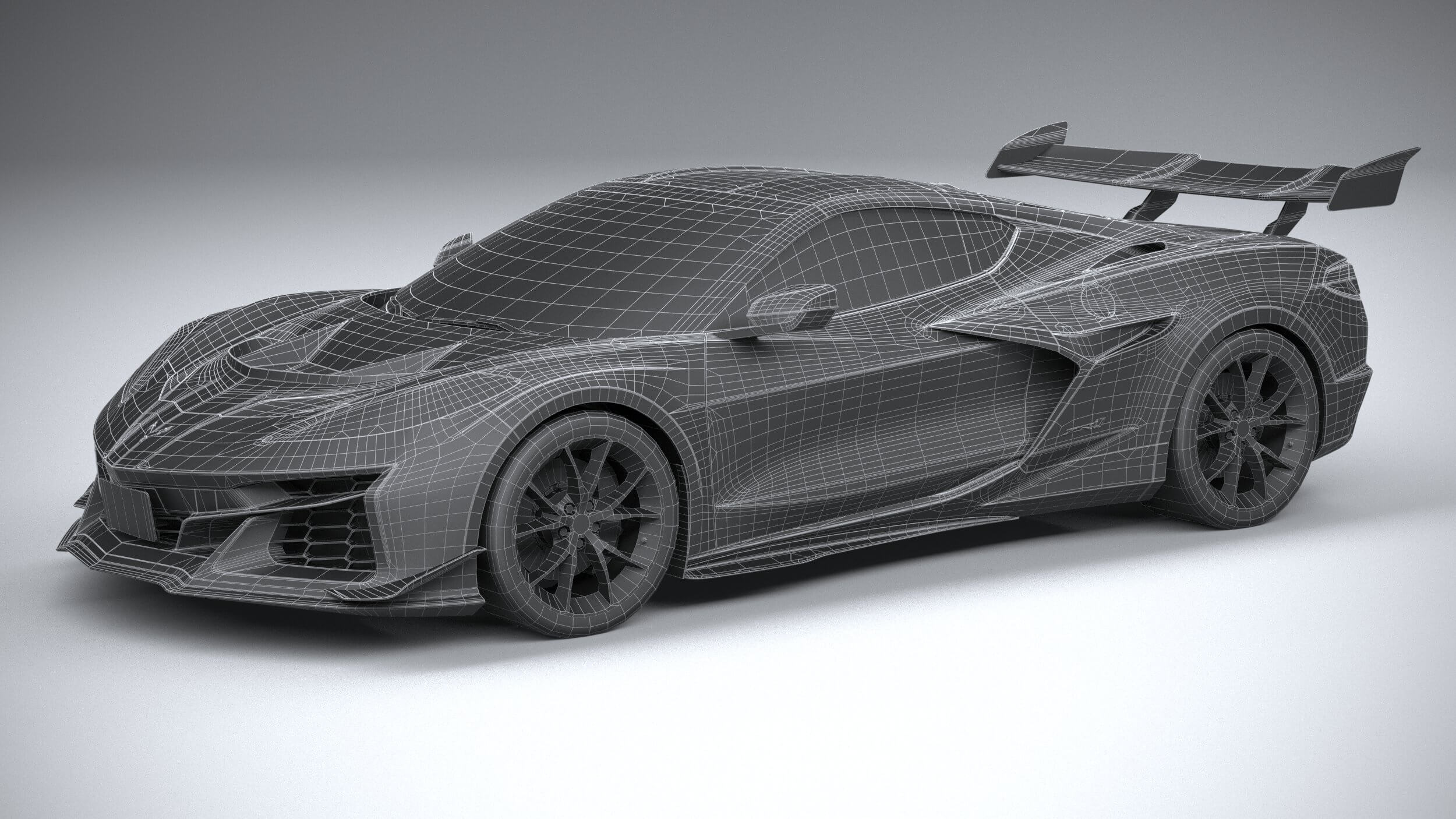 Corvette ZR1 2025 Low-Poly 3D Model by SQUIR