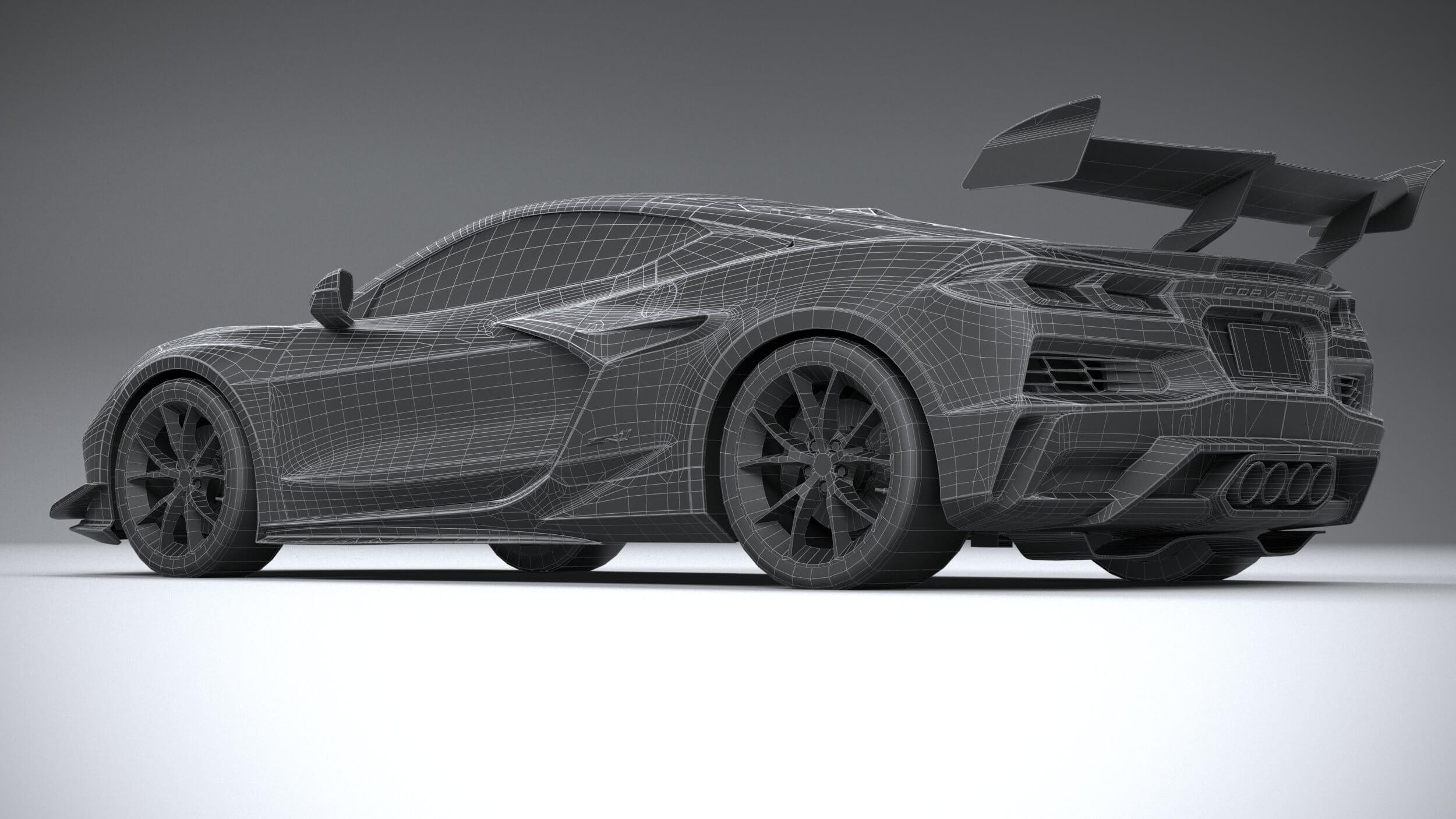 Corvette ZR1 2025 Low-Poly 3D Model by SQUIR