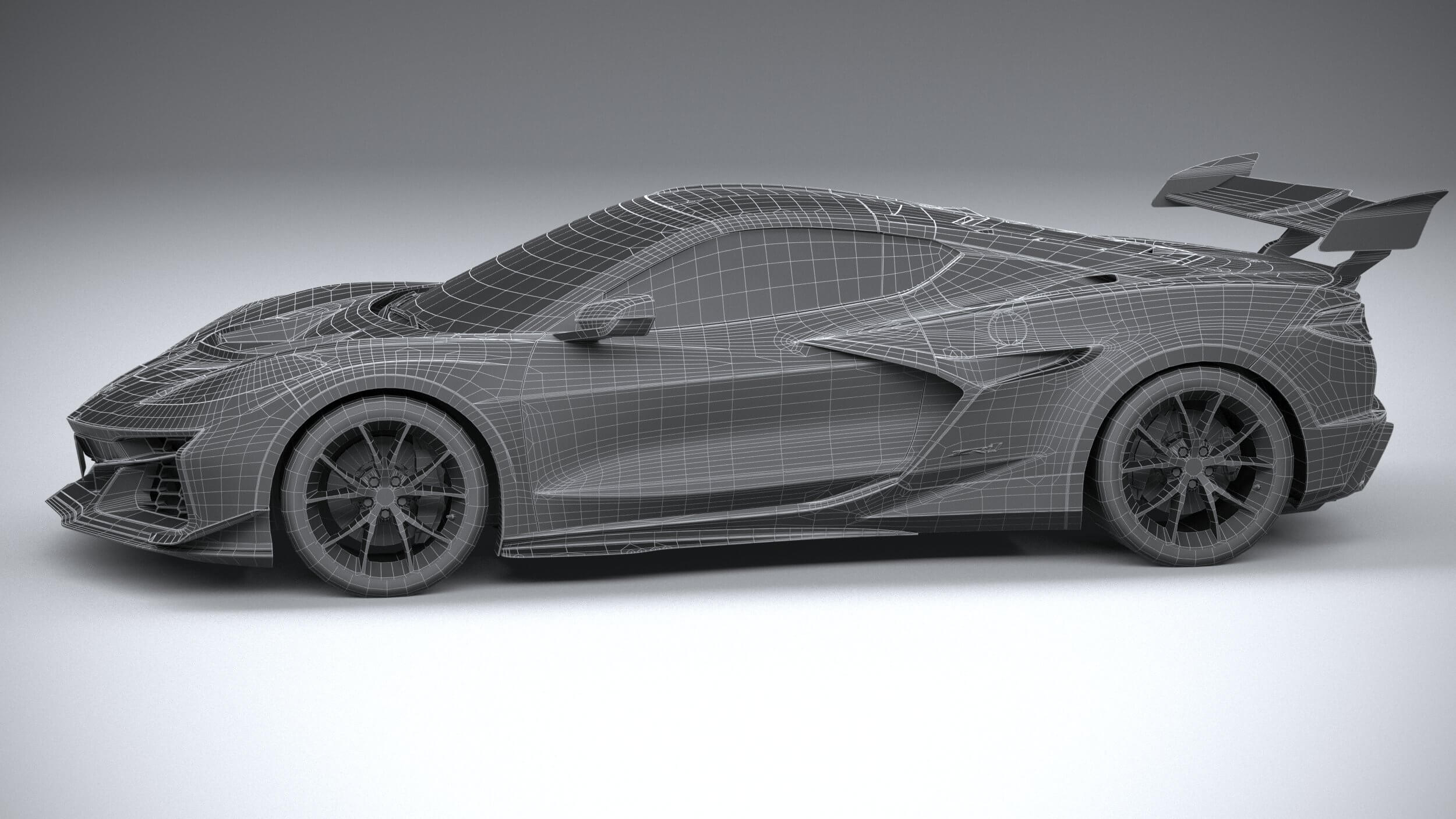 Corvette ZR1 2025 Low-Poly 3D Model by SQUIR