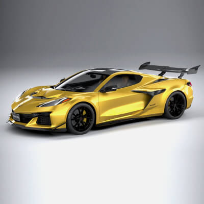 Corvette ZR1 2025 Low-Poly 3D Model by SQUIR