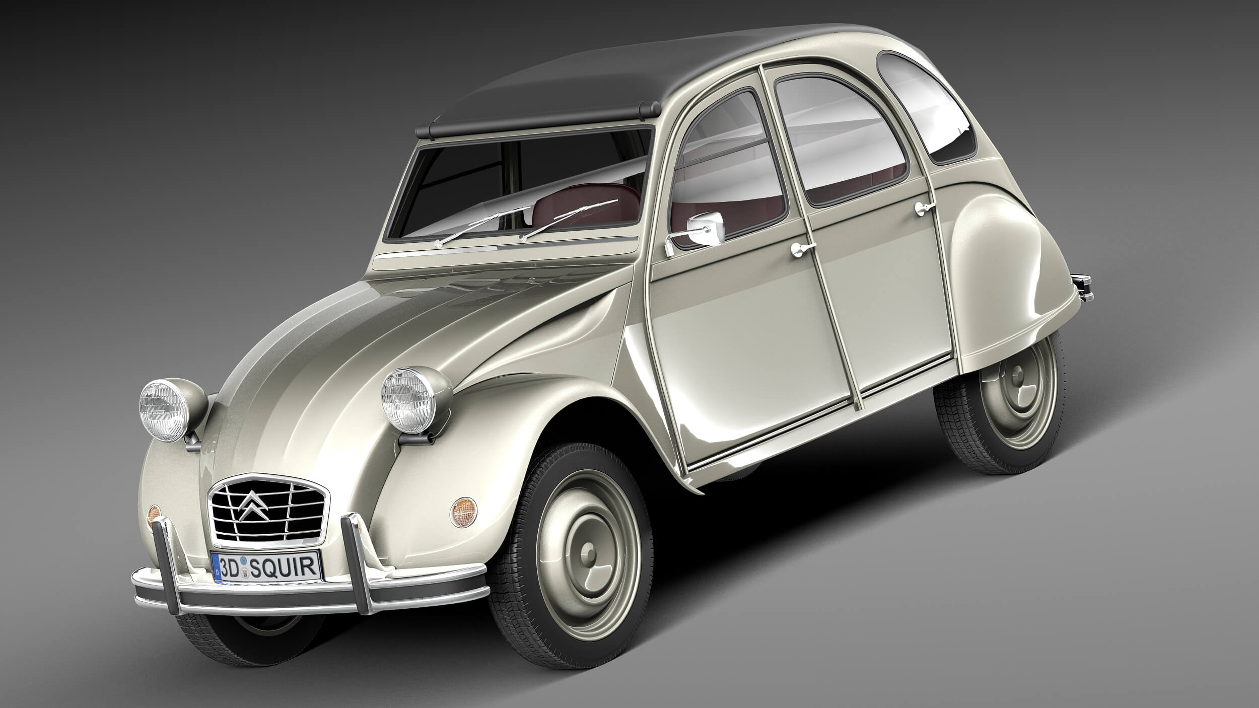 Citroen 2Cv 1948-1990 3D Model by SQUIR