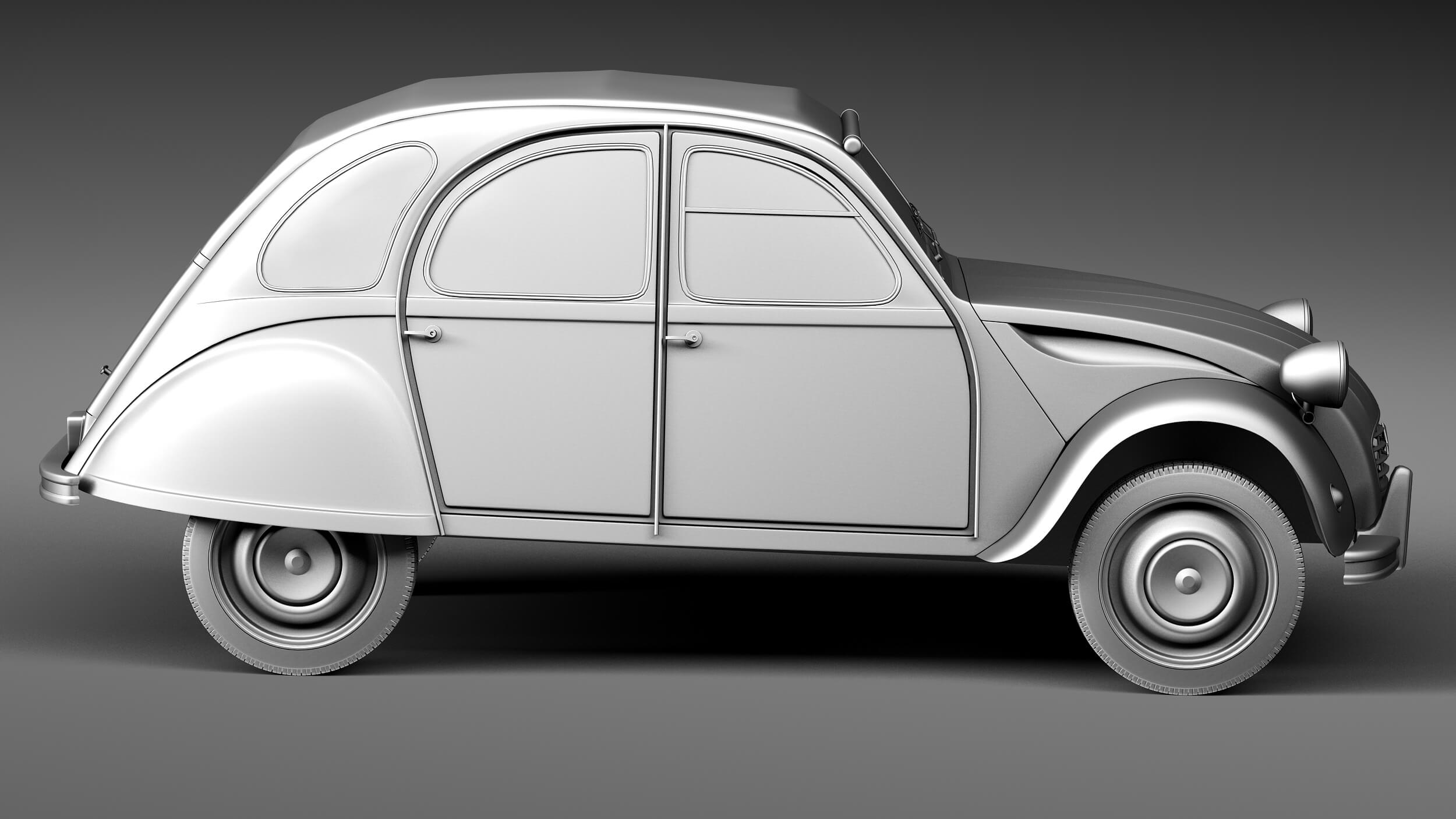 Citroen 2Cv 1948-1990 3D Model by SQUIR