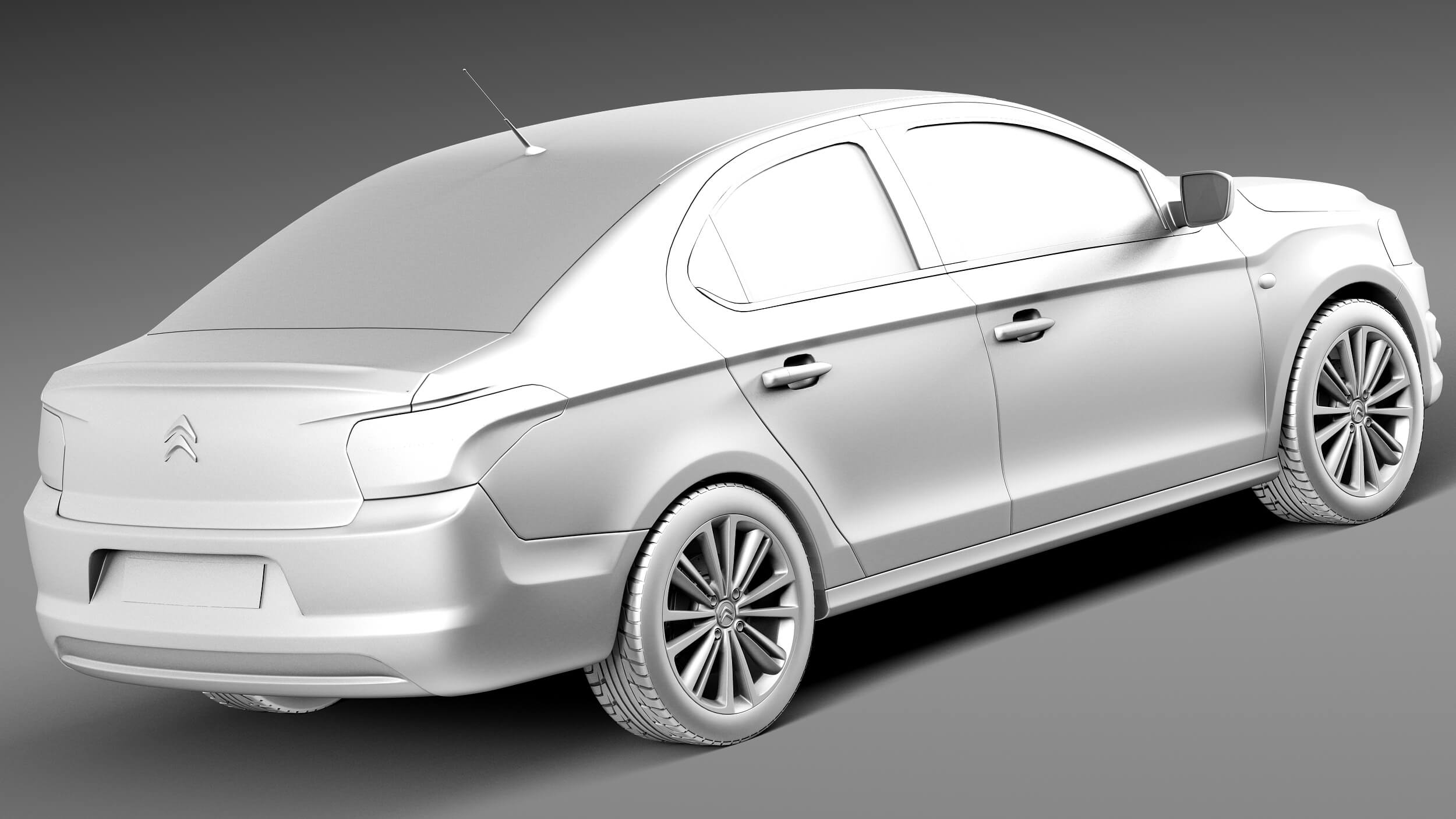 Citroen C-Elysee 2013 3D Model by SQUIR