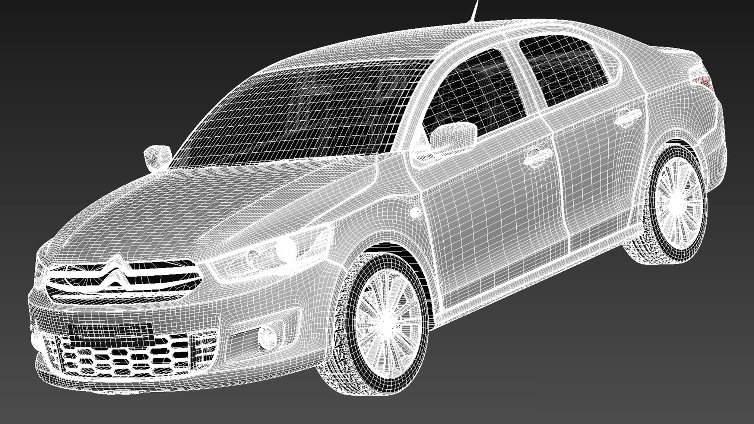 Citroen C-Elysee 2013 3D Model by SQUIR