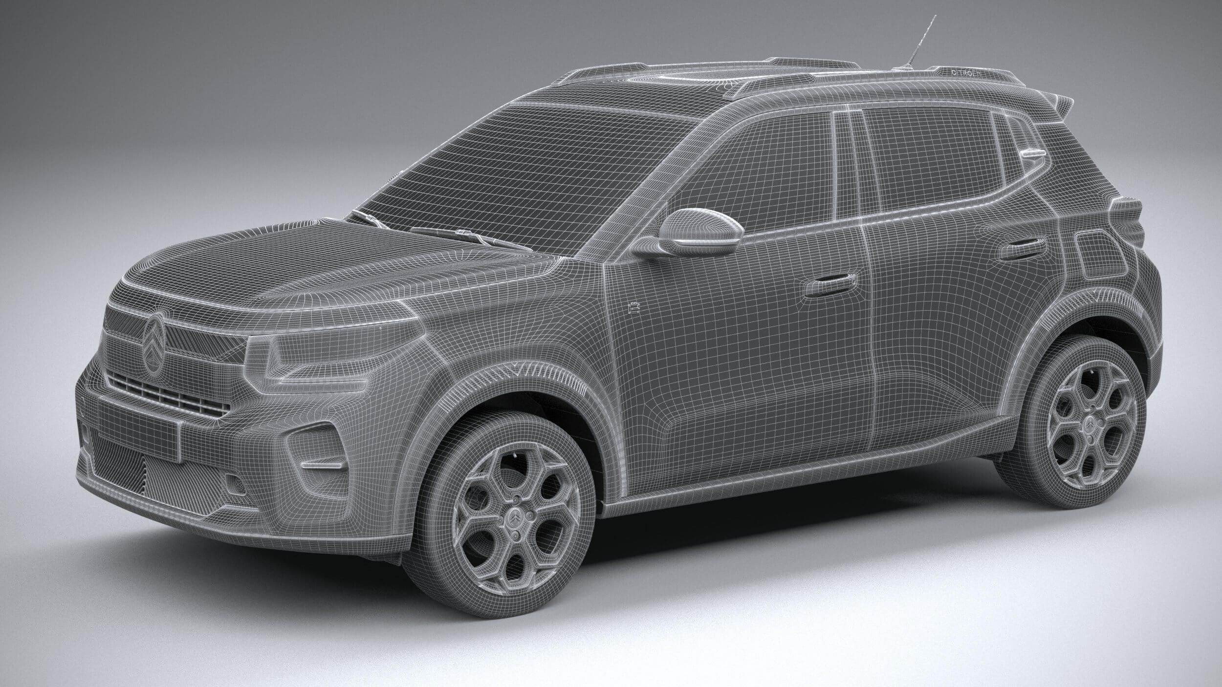 Citroen E C3 2024 - 3D Model by SQUIR