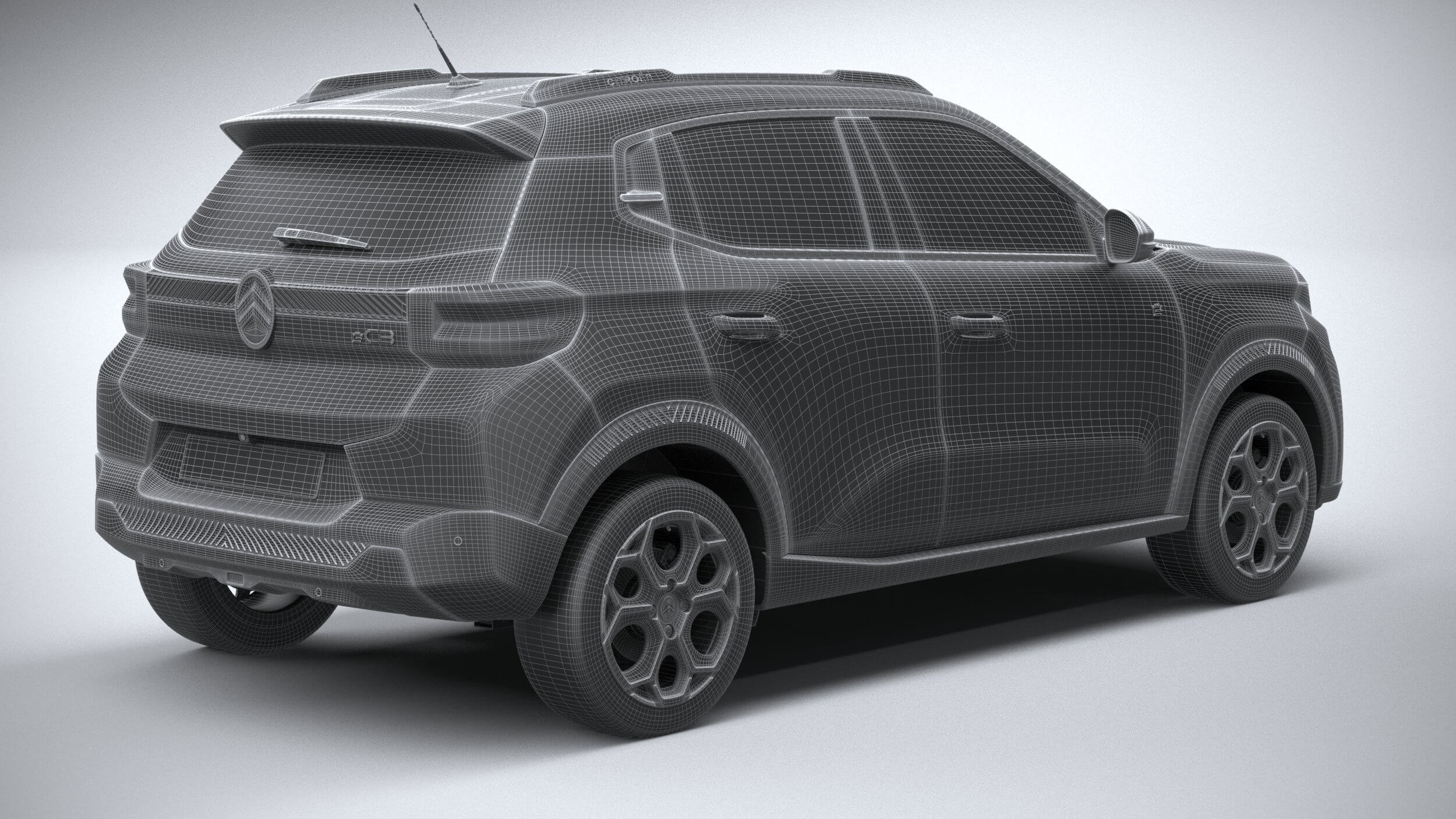 Citroen E C3 2024 - 3D Model by SQUIR