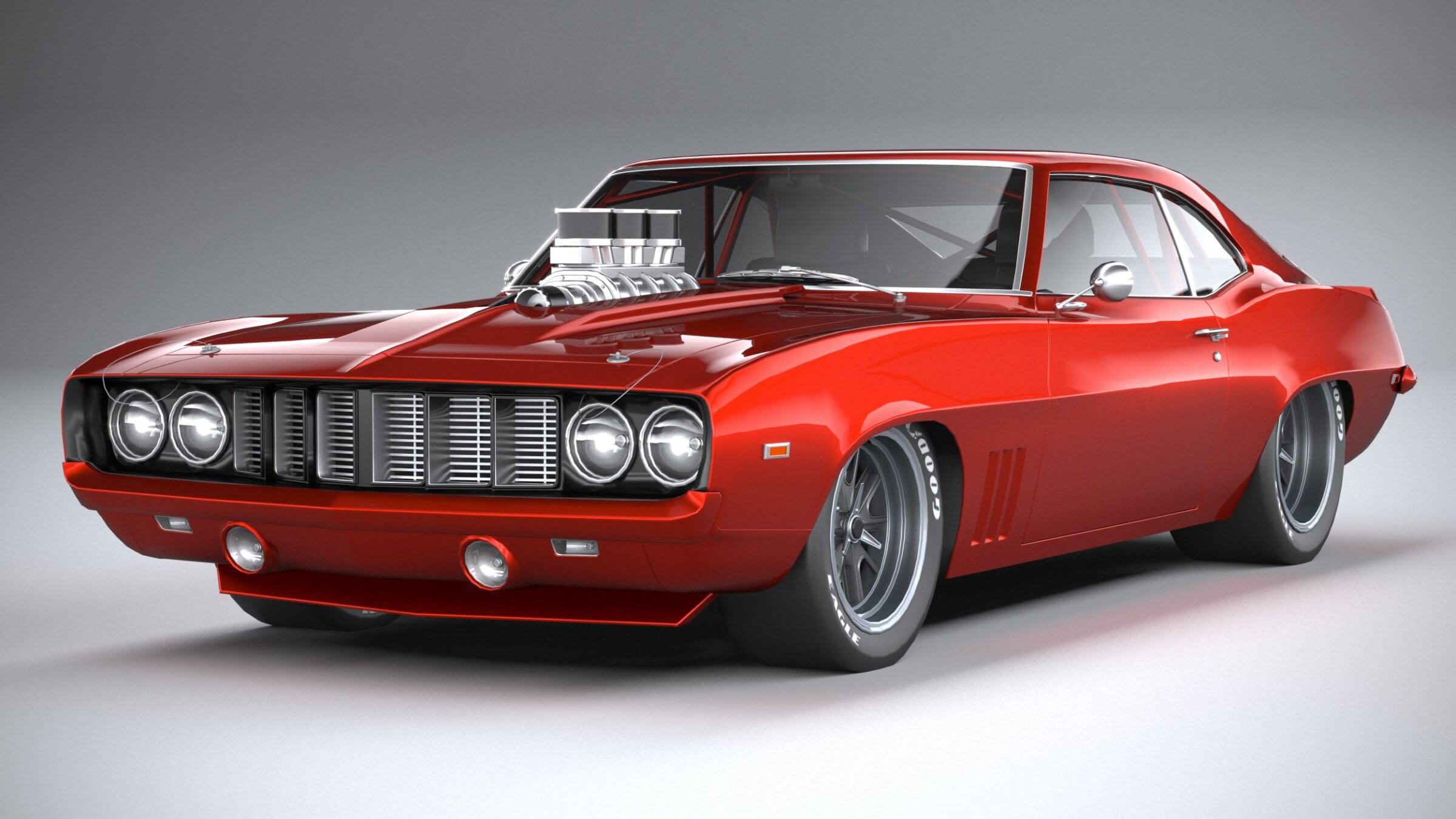 Classic Muscle Car - 3D Model by SQUIR
