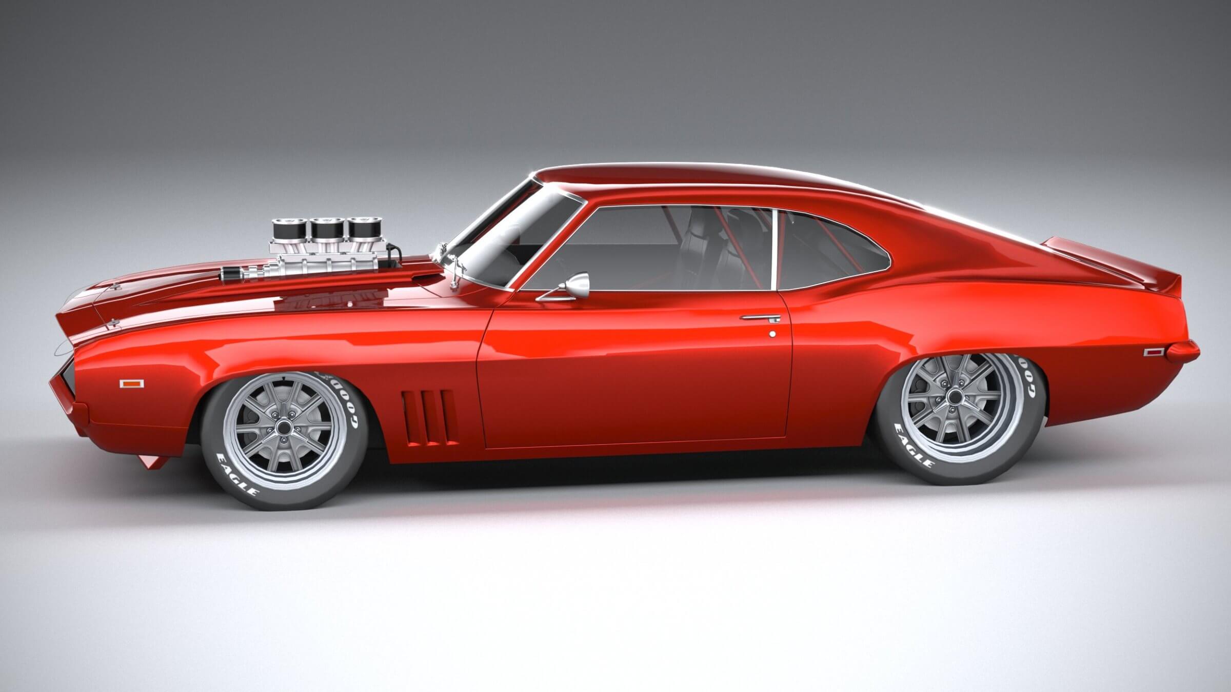 Classic Muscle Car - 3D Model by SQUIR