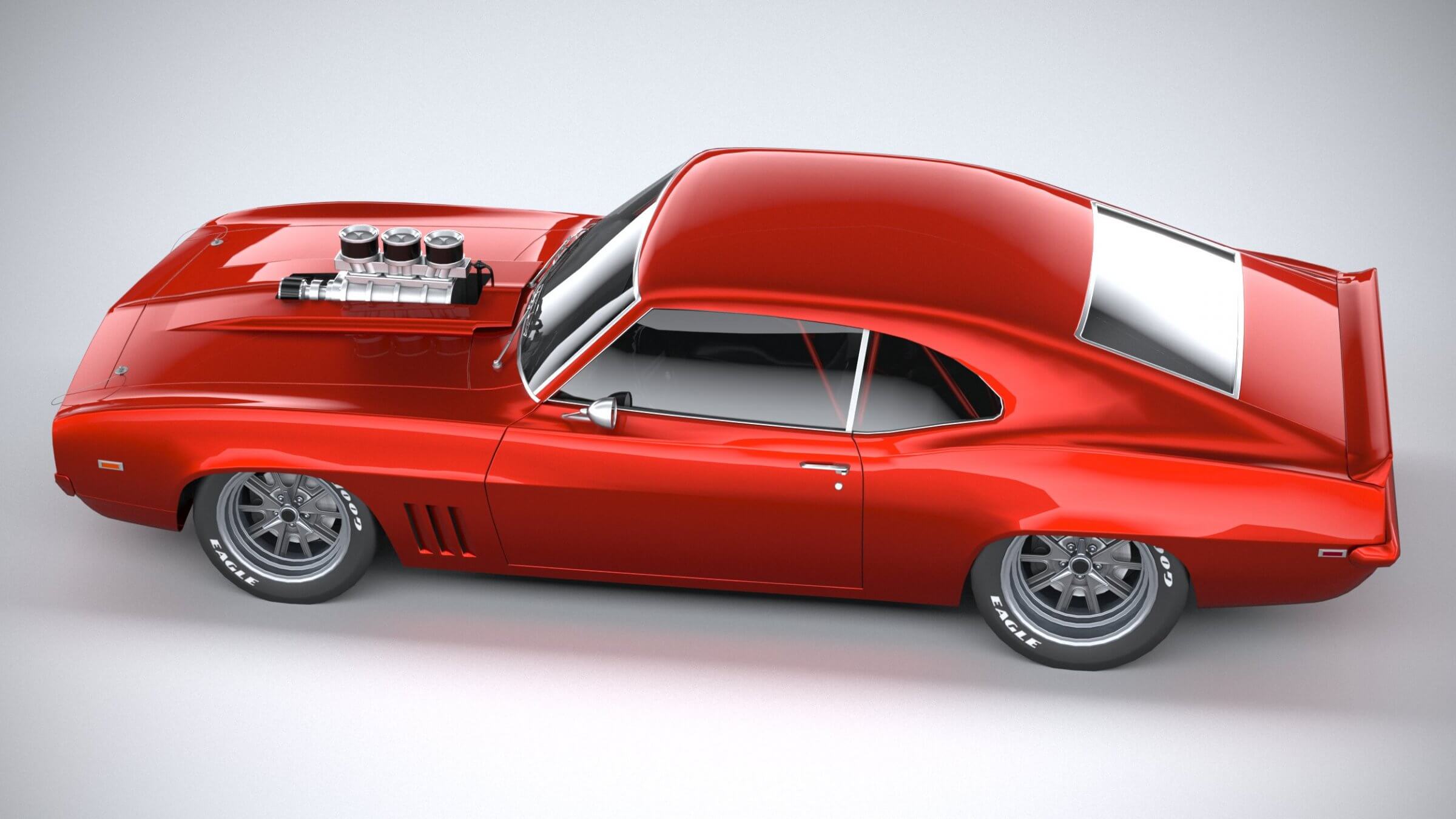 Classic Muscle Car - 3D Model by SQUIR