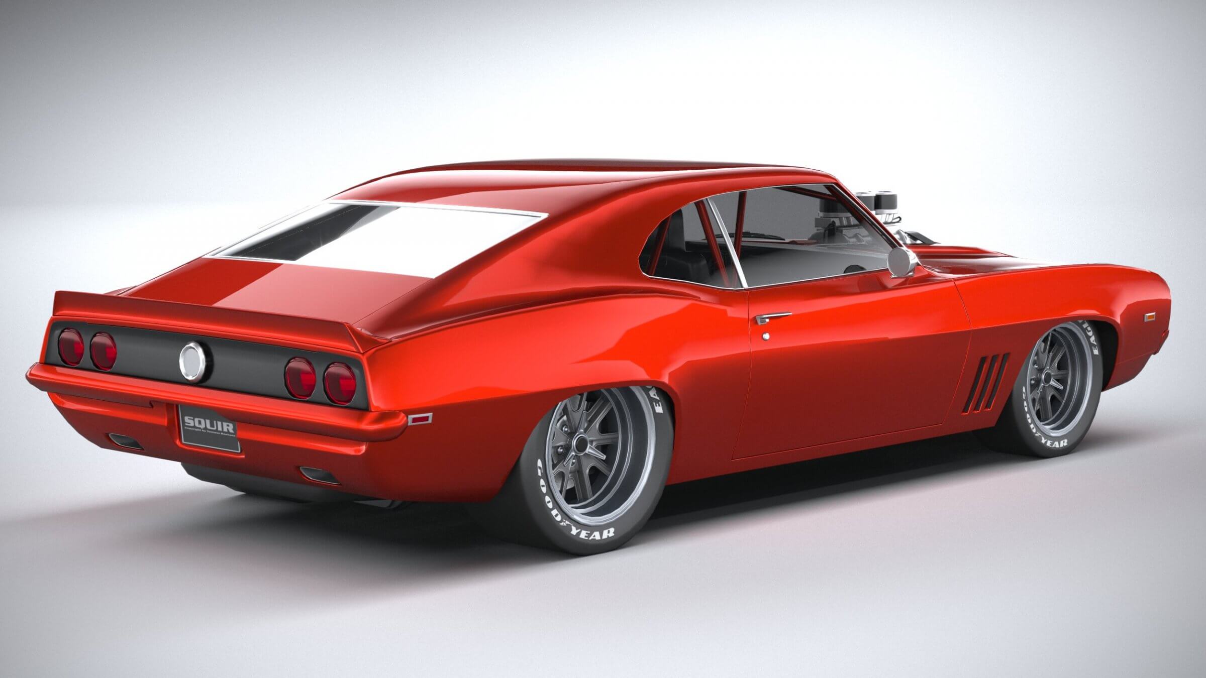 Classic Muscle Car - 3D Model by SQUIR