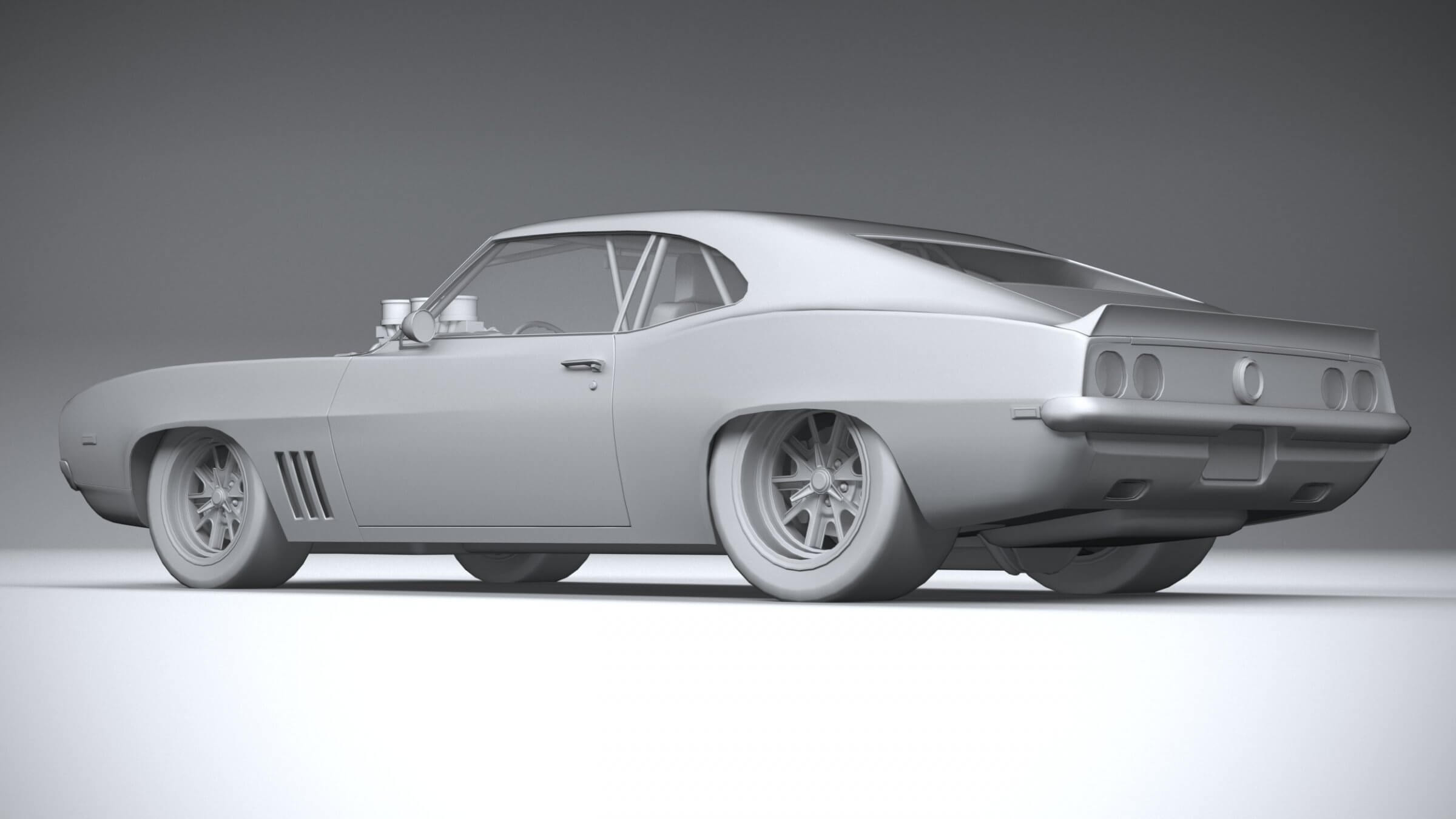 Classic Muscle Car - 3D Model by SQUIR