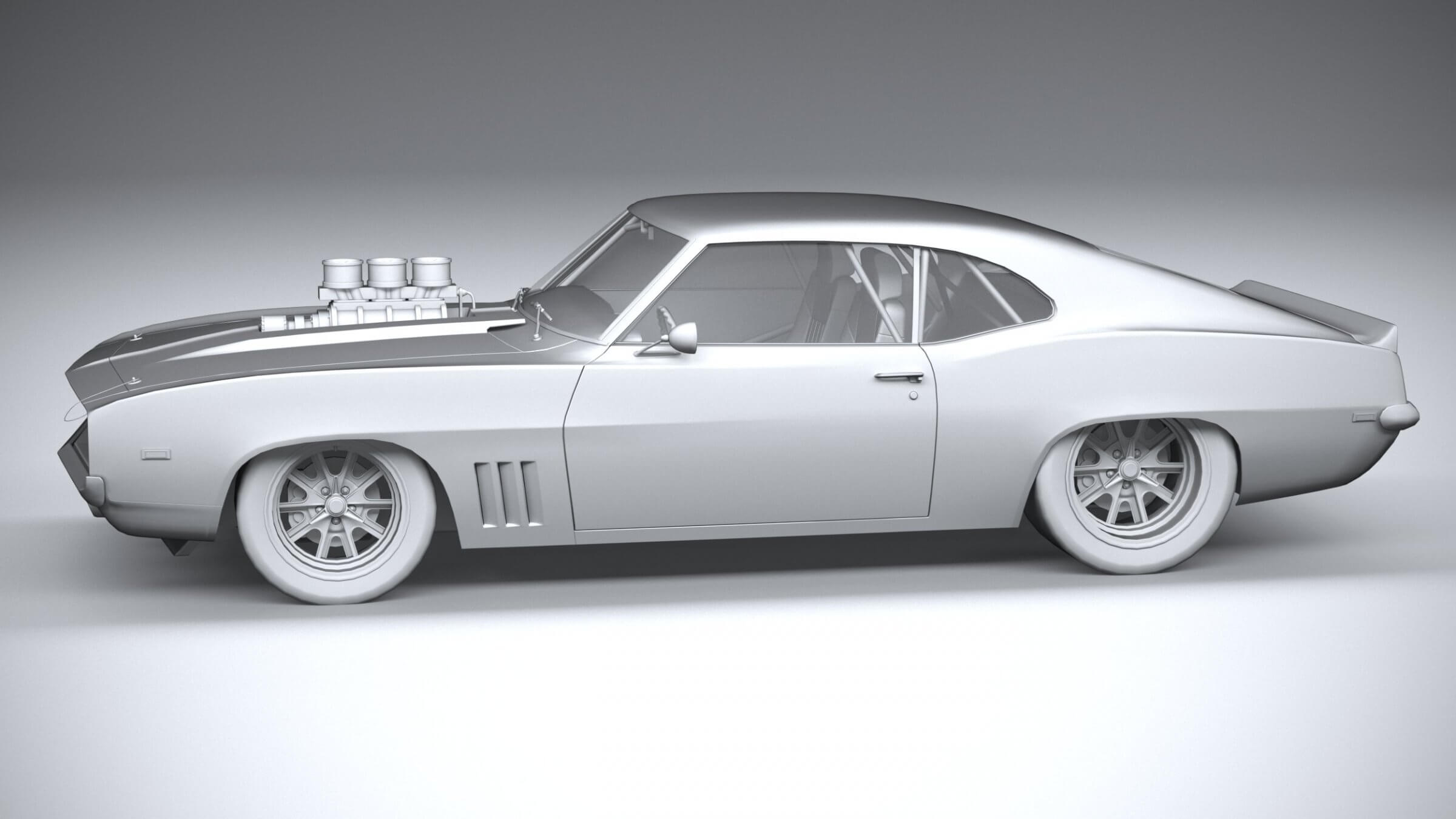 Classic Muscle Car - 3D Model by SQUIR