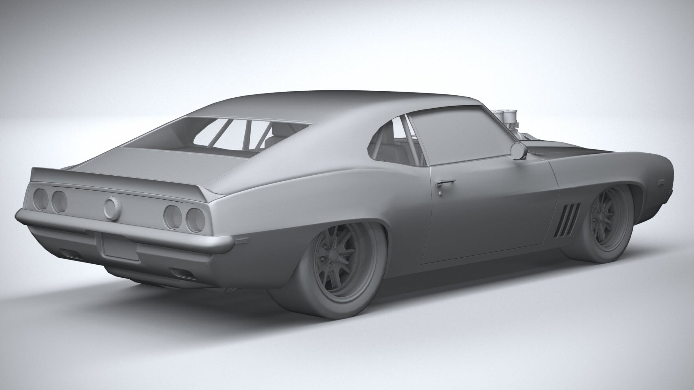 Classic Muscle Car - 3D Model by SQUIR