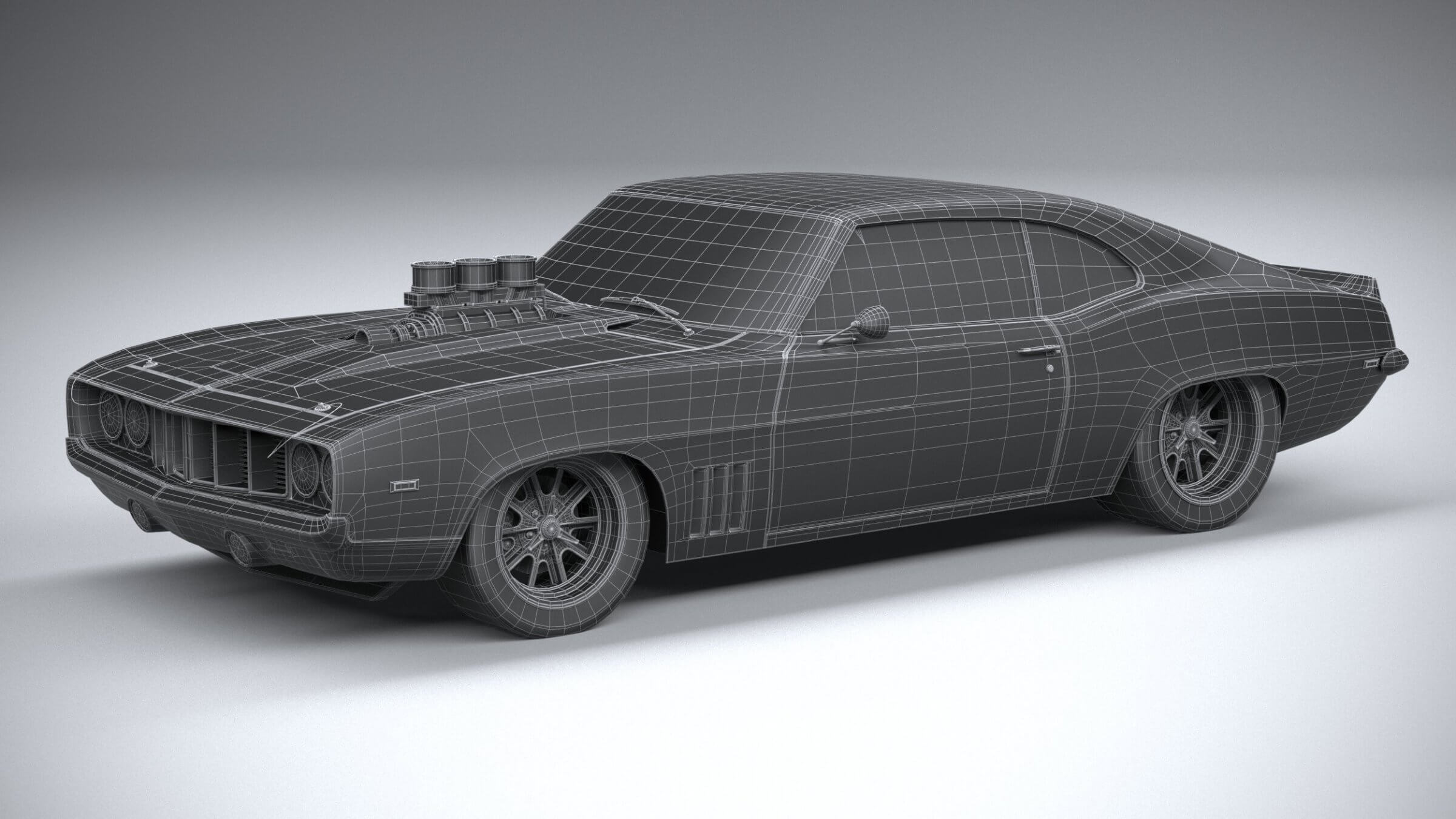 Classic Muscle Car - 3D Model by SQUIR