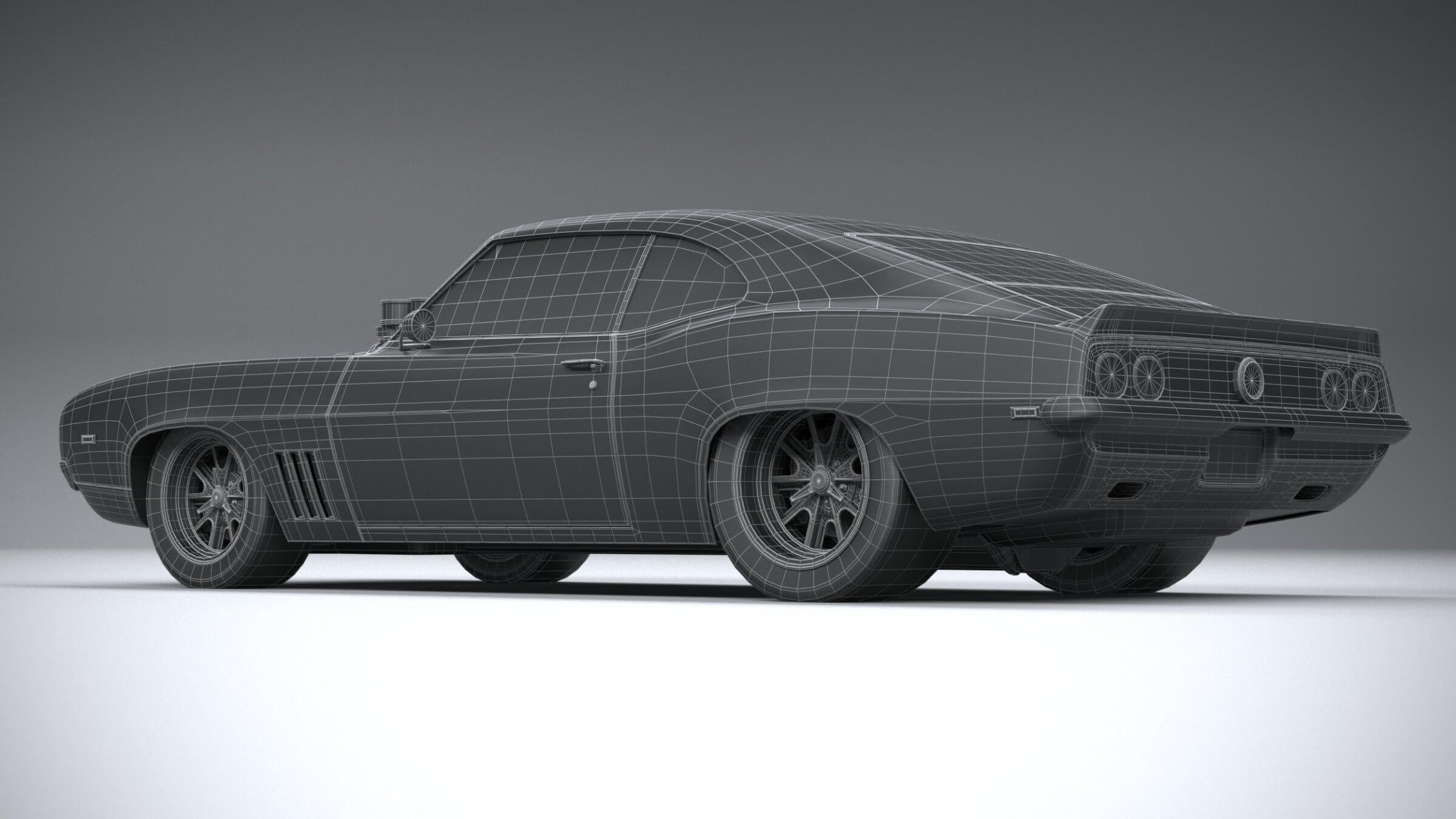 Classic Muscle Car - 3D Model by SQUIR