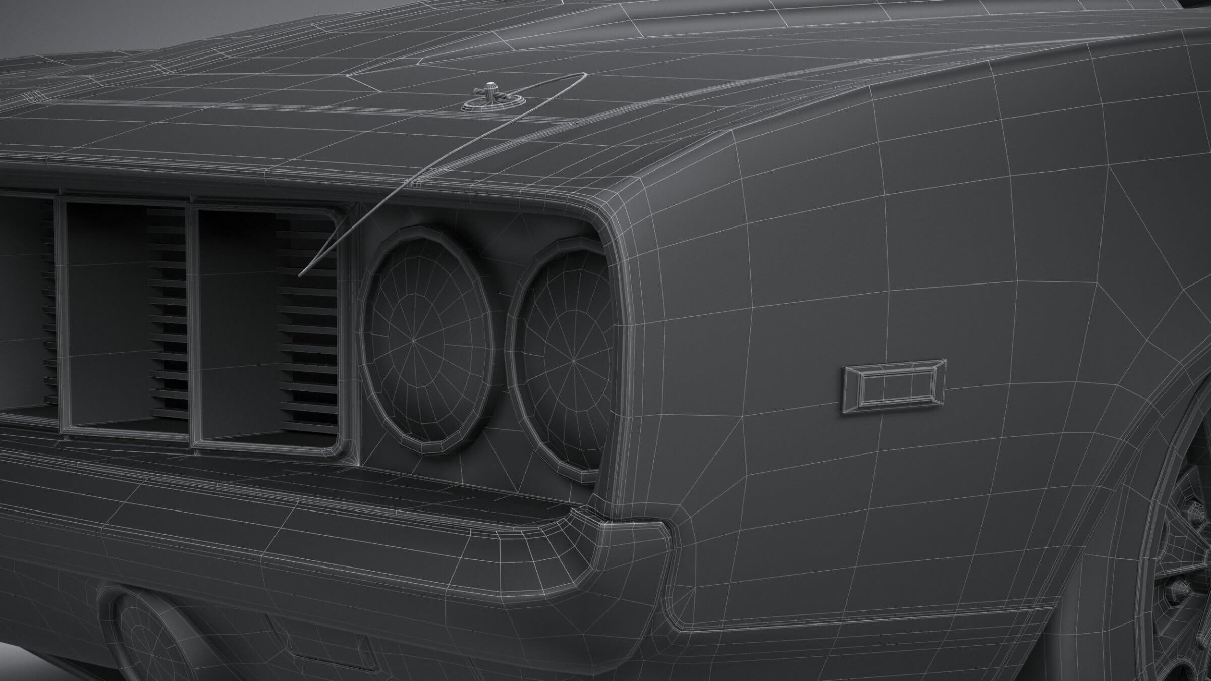 Classic Muscle Car - 3D Model by SQUIR