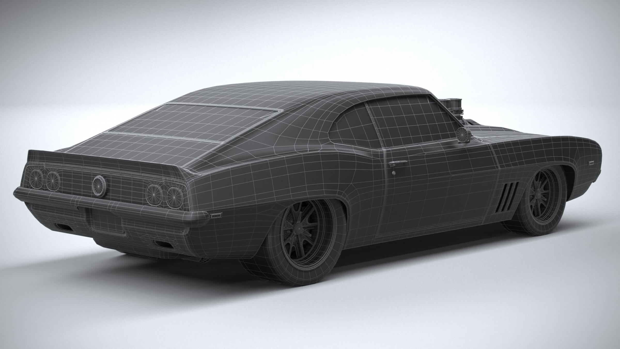 Classic Muscle Car - 3D Model by SQUIR