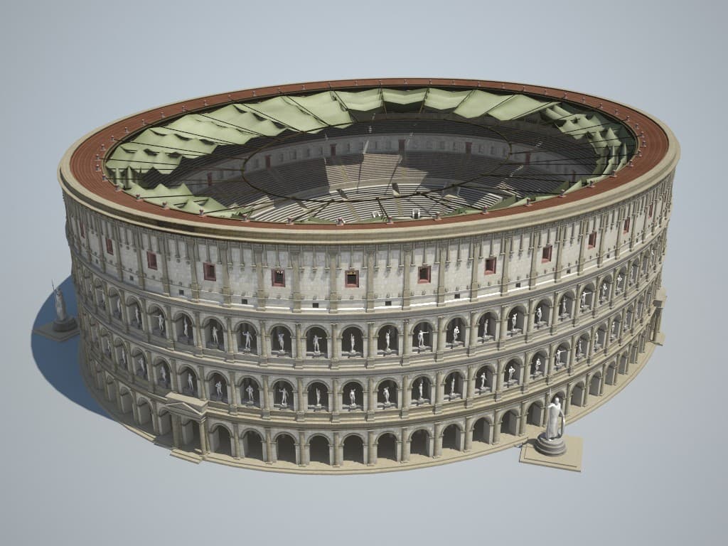 Colosseum (undamaged) - 3D Model by SQUIR