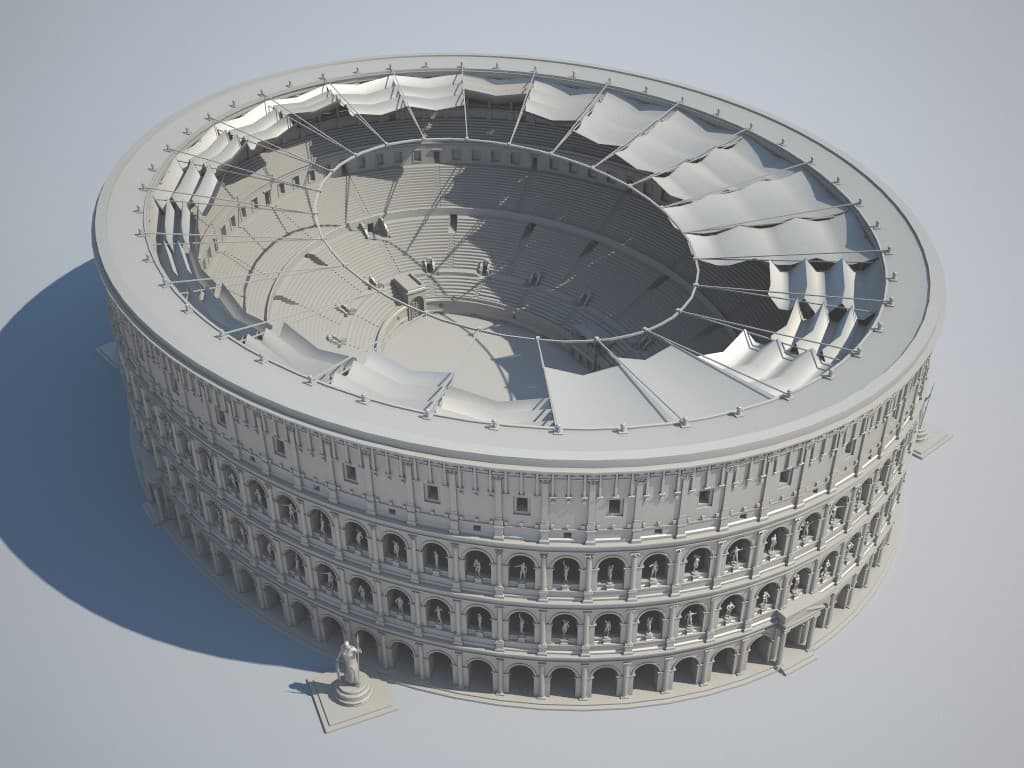 Colosseum (undamaged) - 3D Model by SQUIR