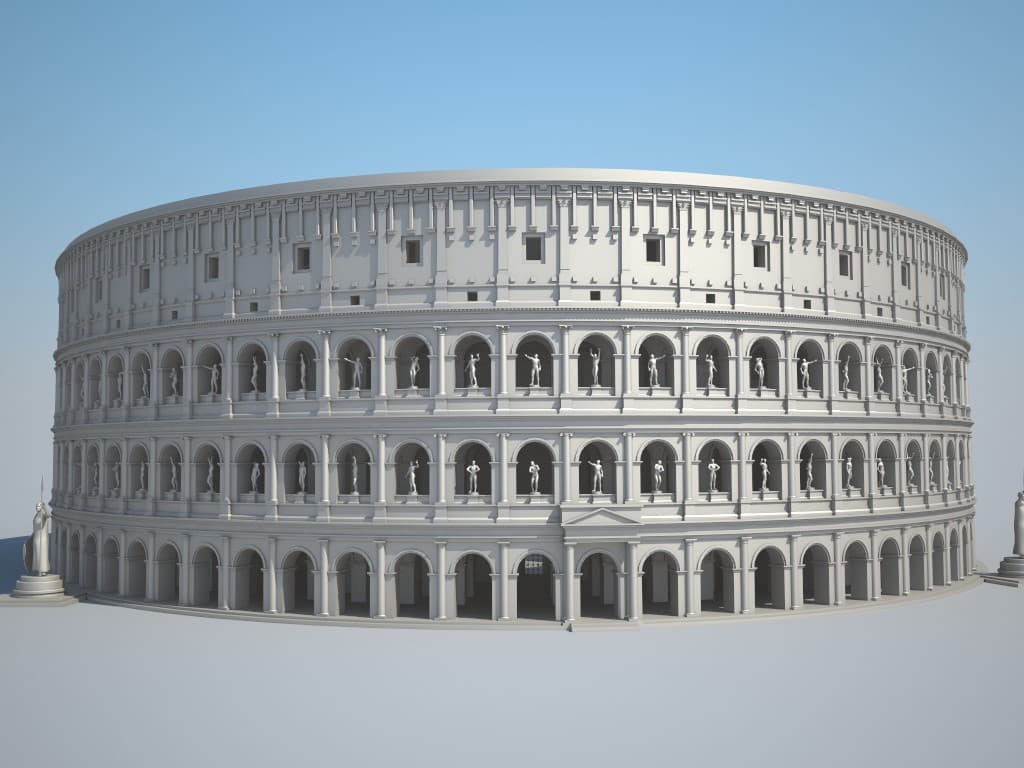 Colosseum (undamaged) - 3D Model by SQUIR