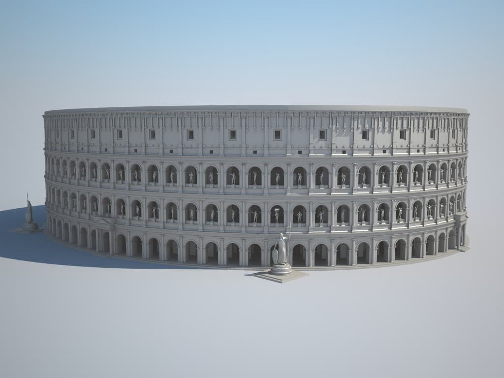 Colosseum (undamaged) - 3D Model by SQUIR