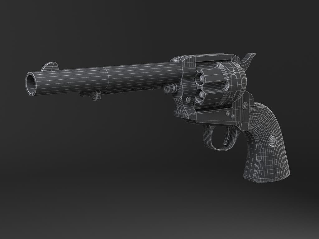 Colt Peacemaker Revolver - 3D Model by SQUIR
