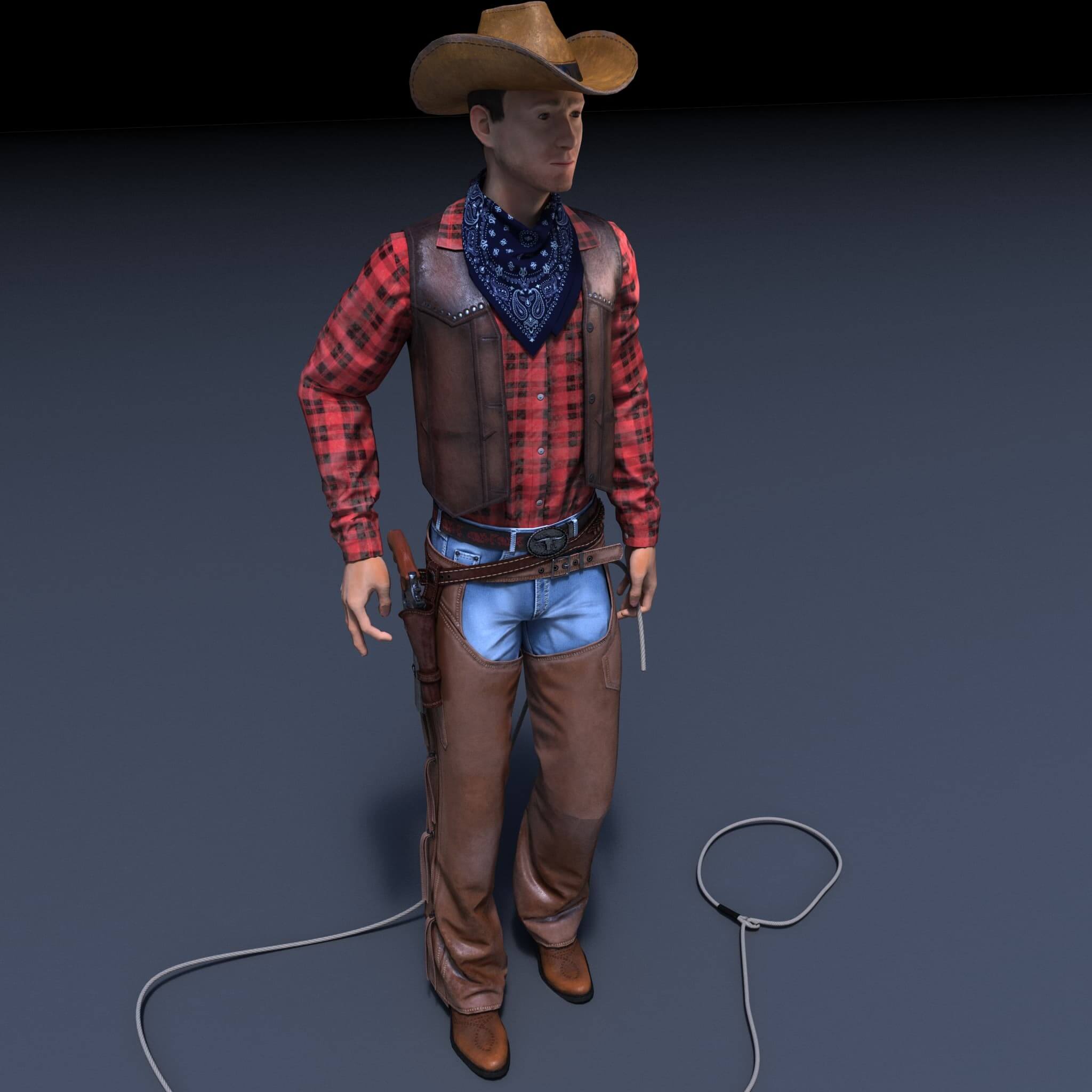 Cowboy - 3D Model by SQUIR