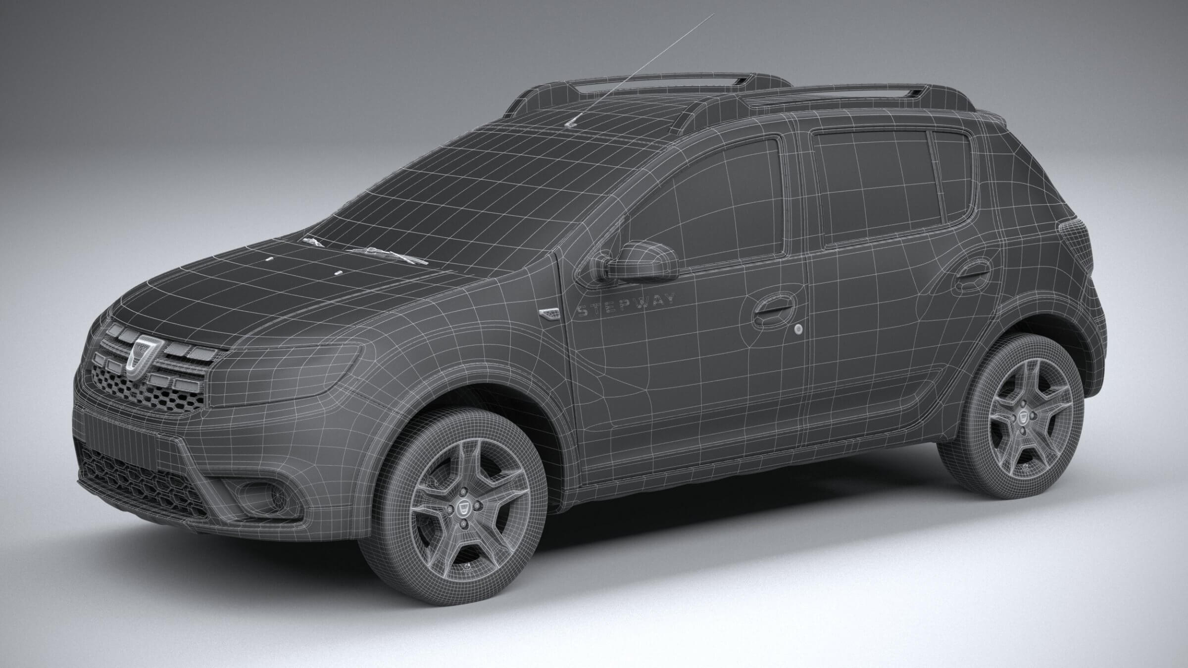 Dacia Sandero Stepway 2017-2020 3D Model by SQUIR